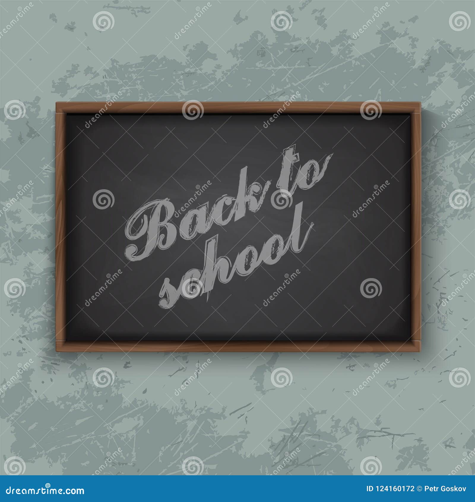 Back to School Chalkboard stock vector. Illustration of template ...