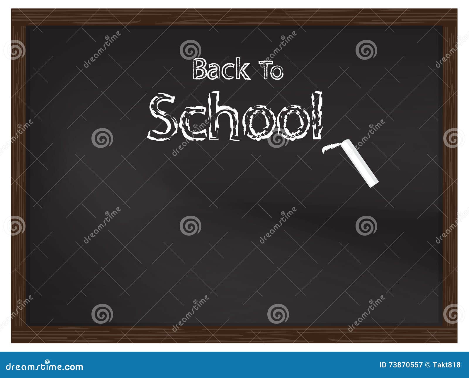 Back To School on Chalkboard for Background Stock Vector - Illustration ...
