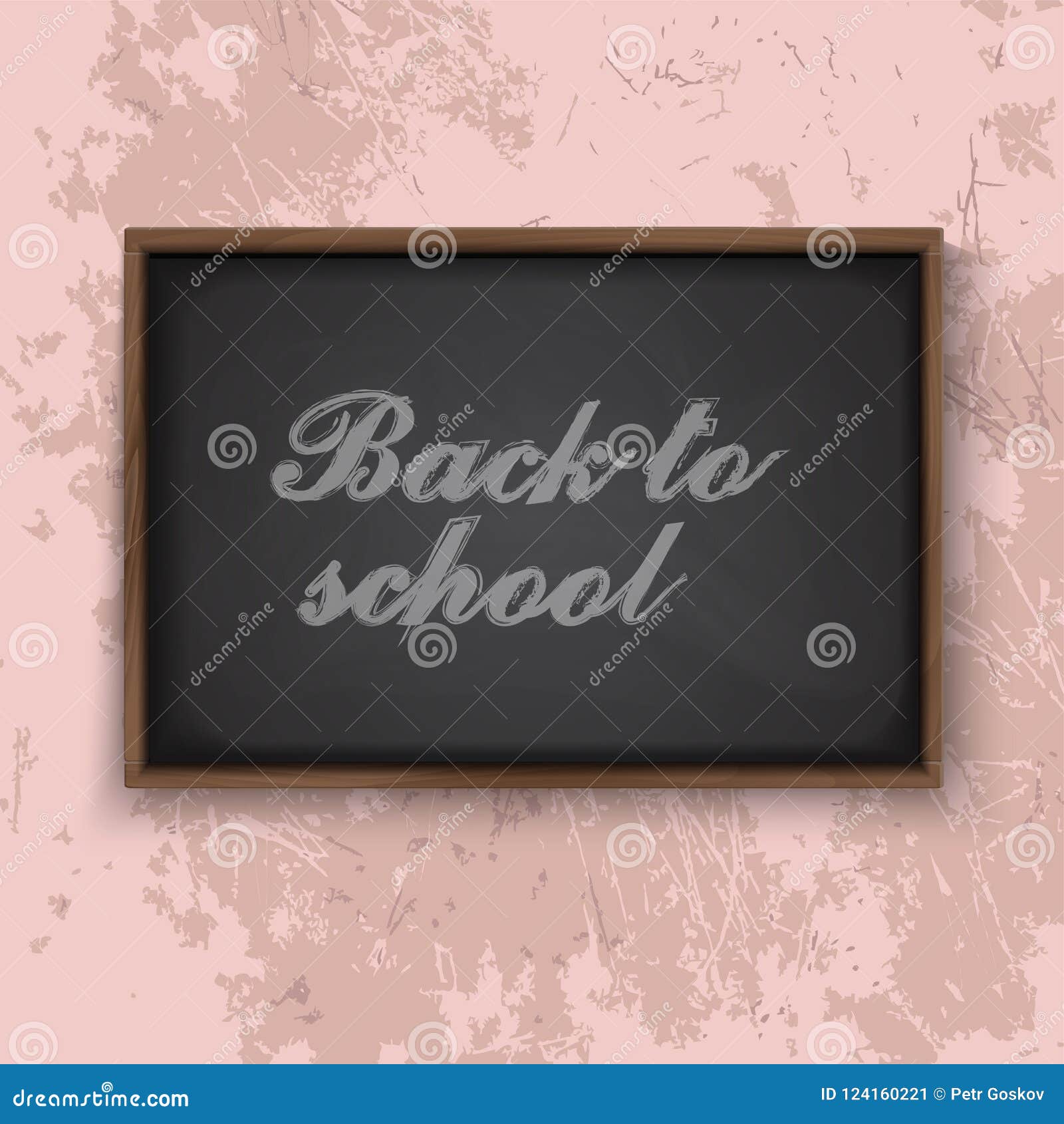 Back to School Chalkboard stock vector. Illustration of template ...