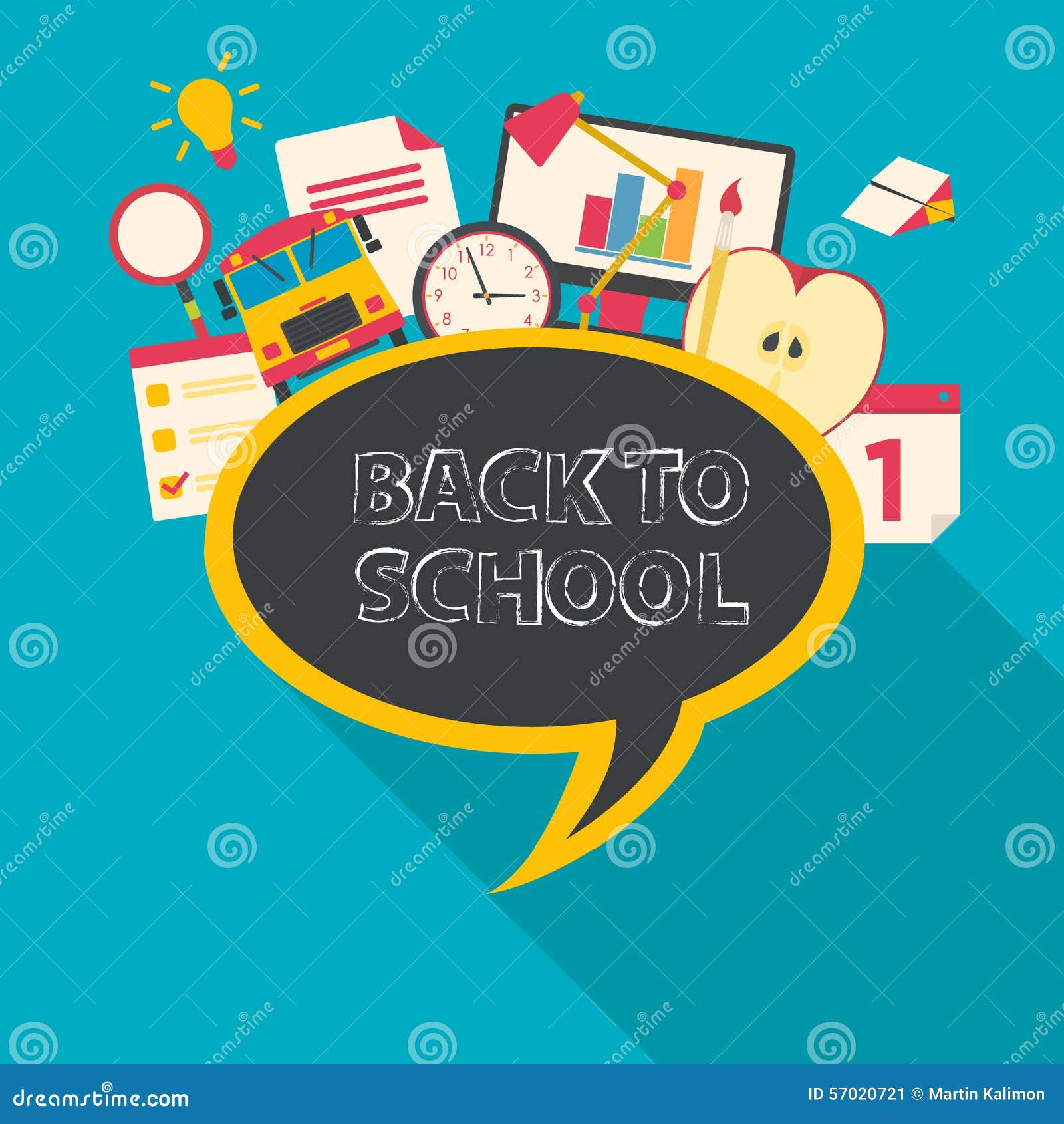 Back to school stock vector. Illustration of class, education - 57020721