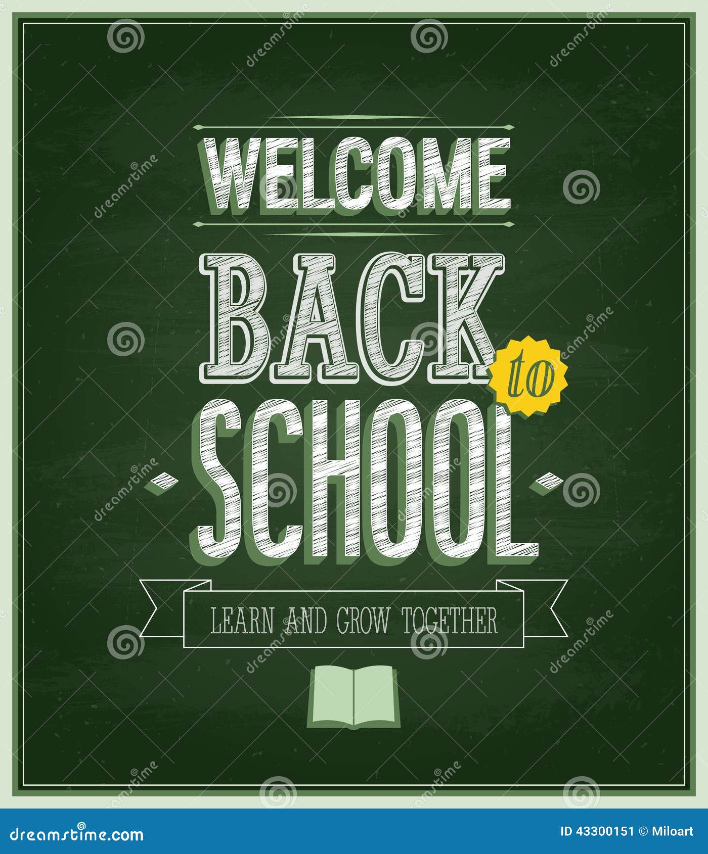 Back To School - Chalkboard. Stock Vector - Illustration of chalk ...
