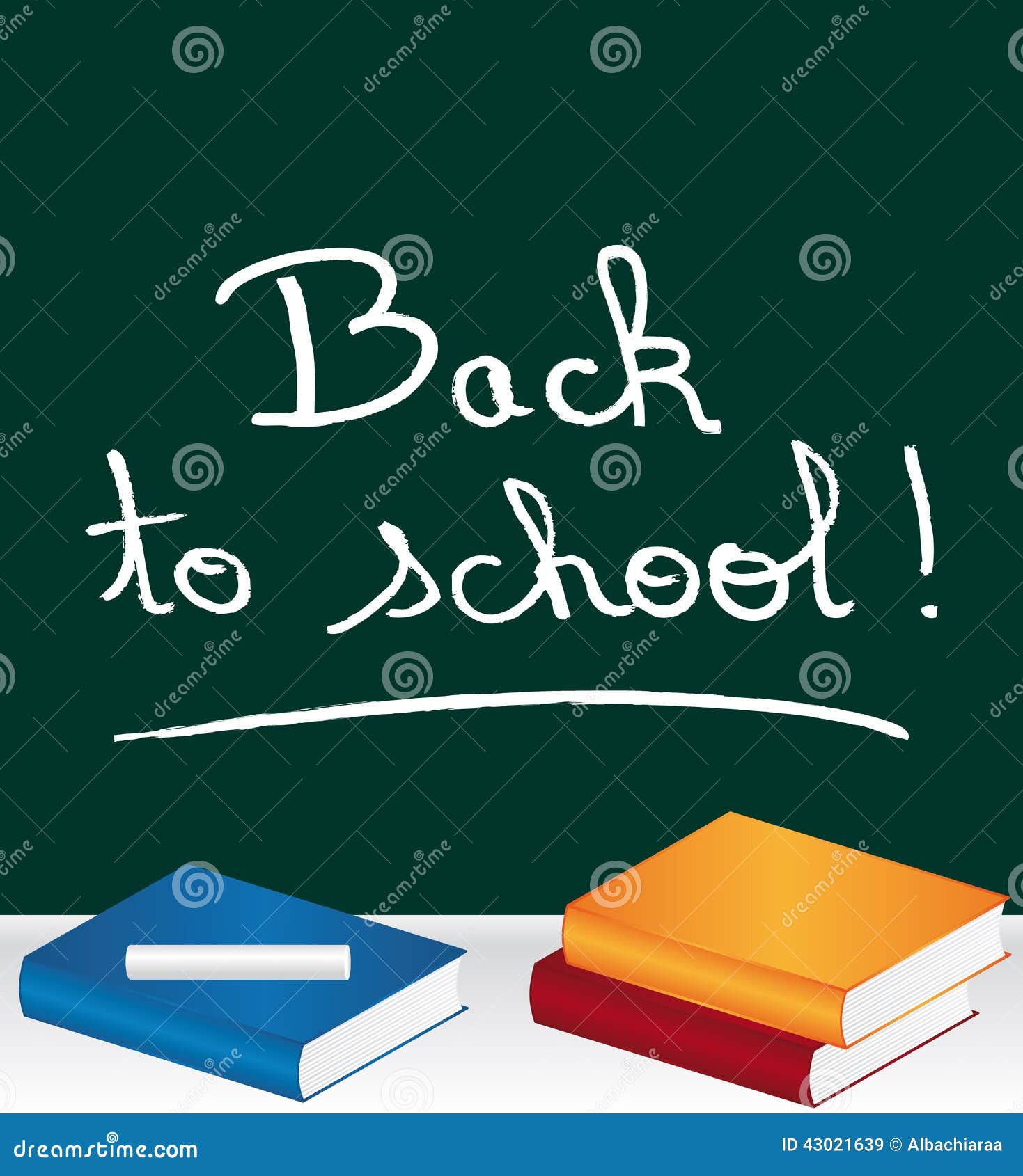 Back To School ! Chalked on Blackboard. Stock Vector - Illustration of ...