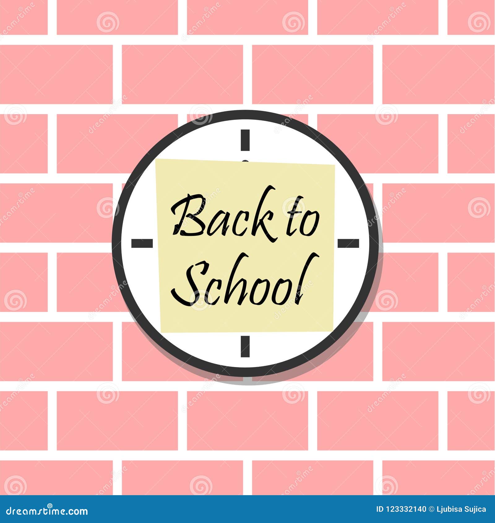 Back To School, Clock Icon, Simple Vector Icon Stock Vector ...