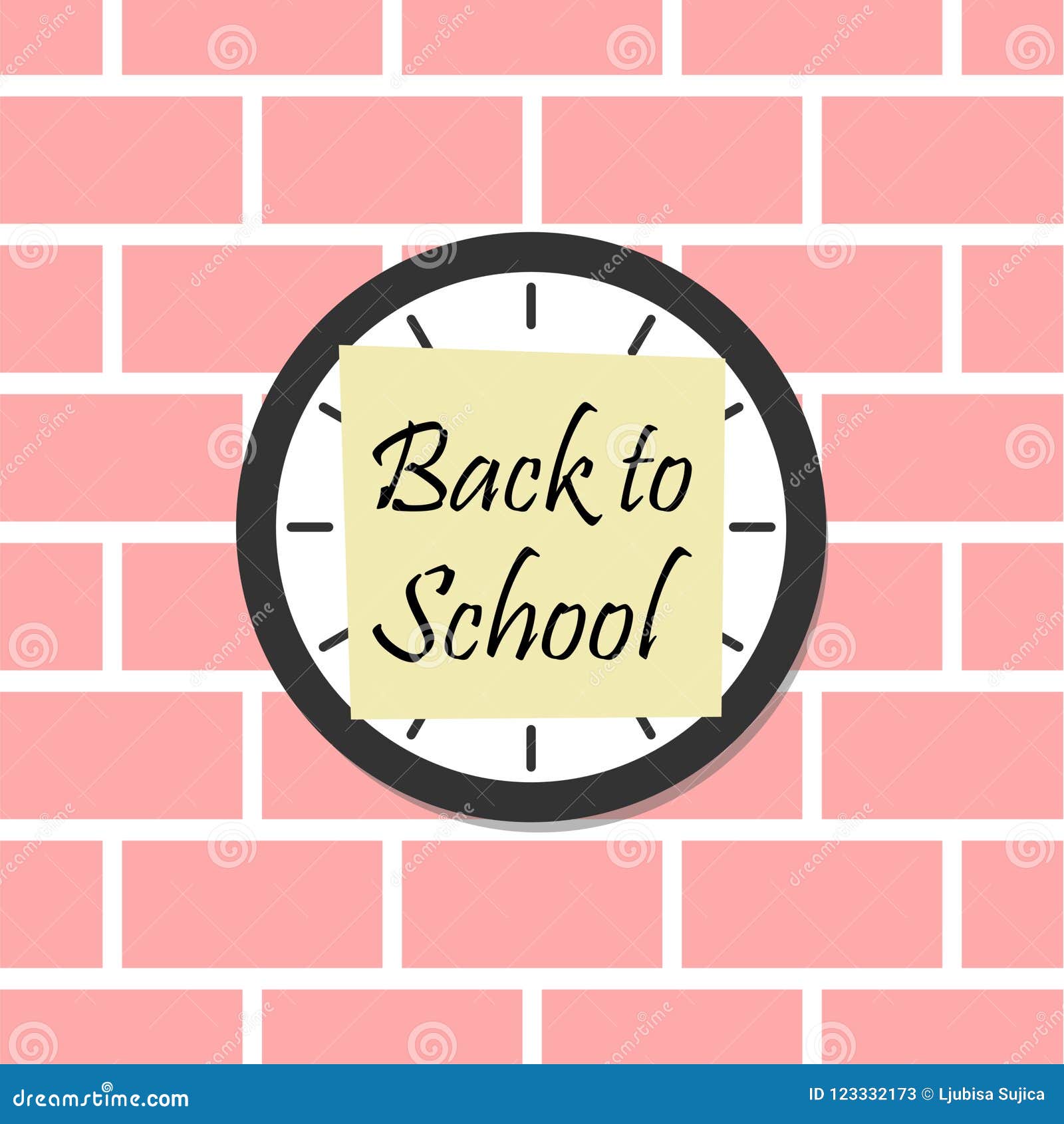 Back To School, Clock Icon, Simple Vector Icon Stock Vector ...