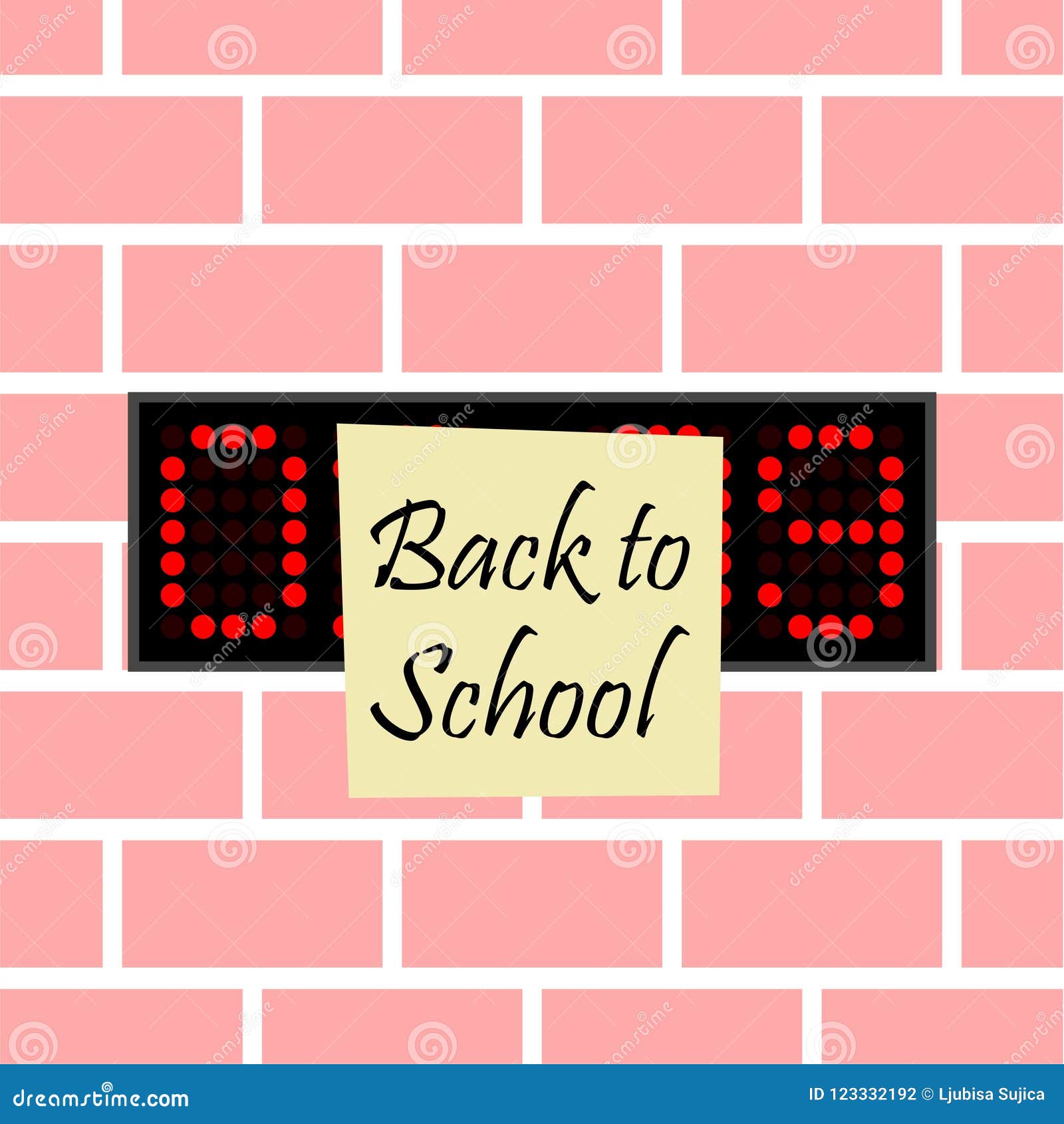 Back To School, Clock Icon, Simple Vector Icon Stock Vector ...
