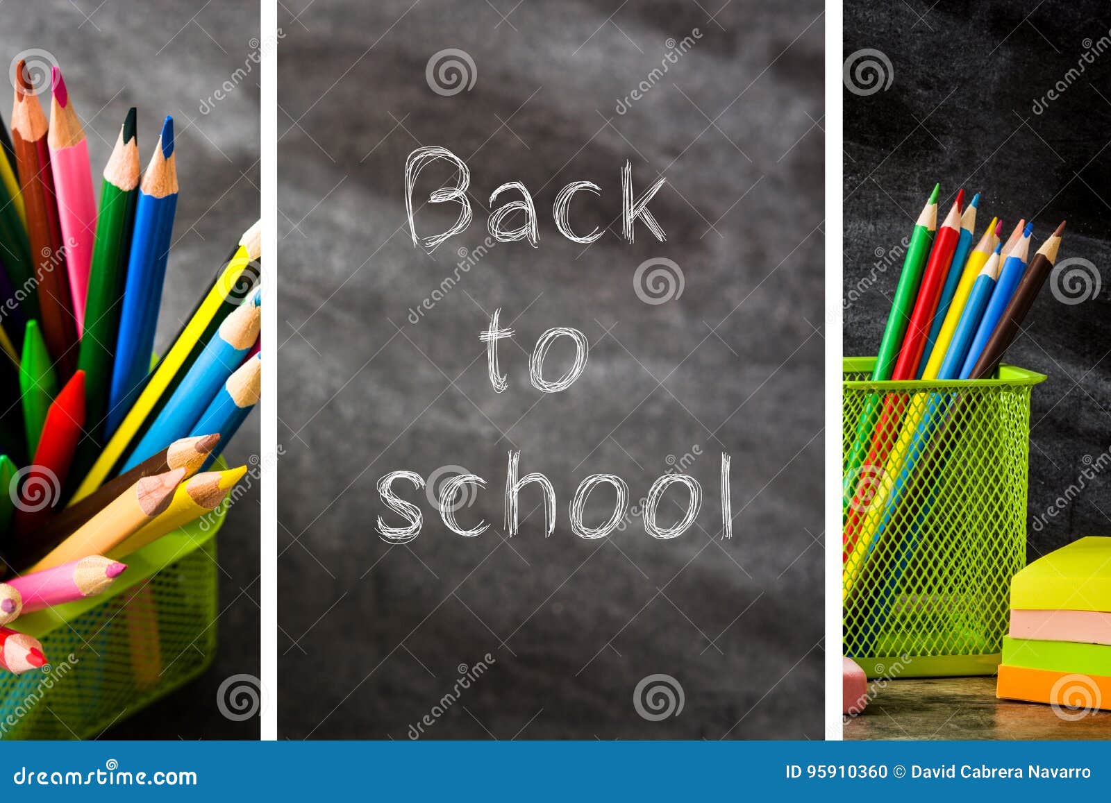 Back to school collage stock photo. Image of back, pencil - 95910360