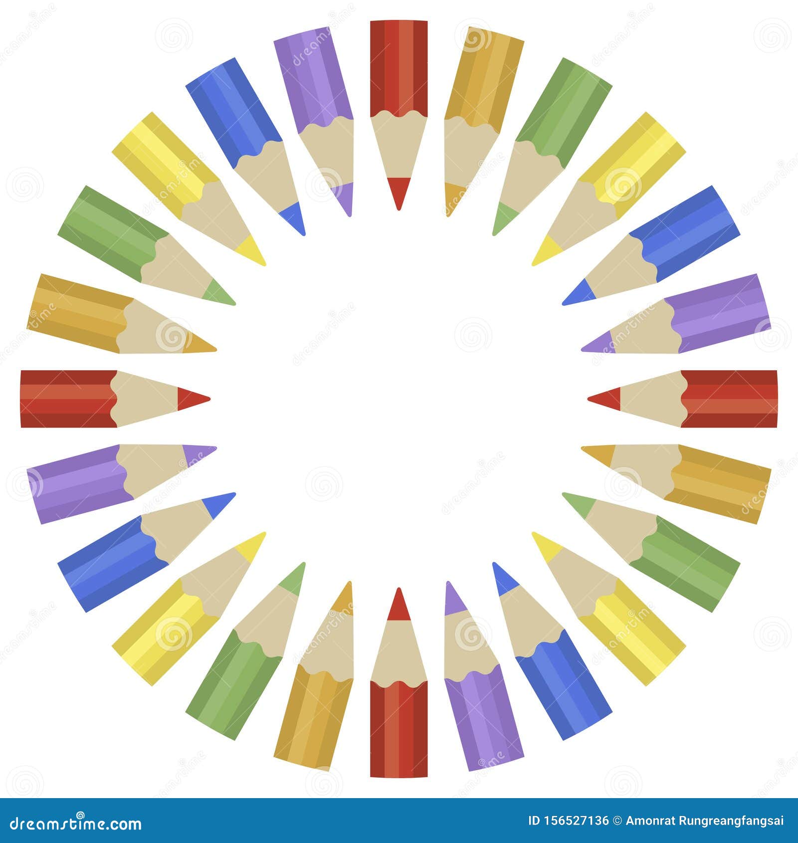 Back To School, Colored Pencil Poster Template Stock Vector ...