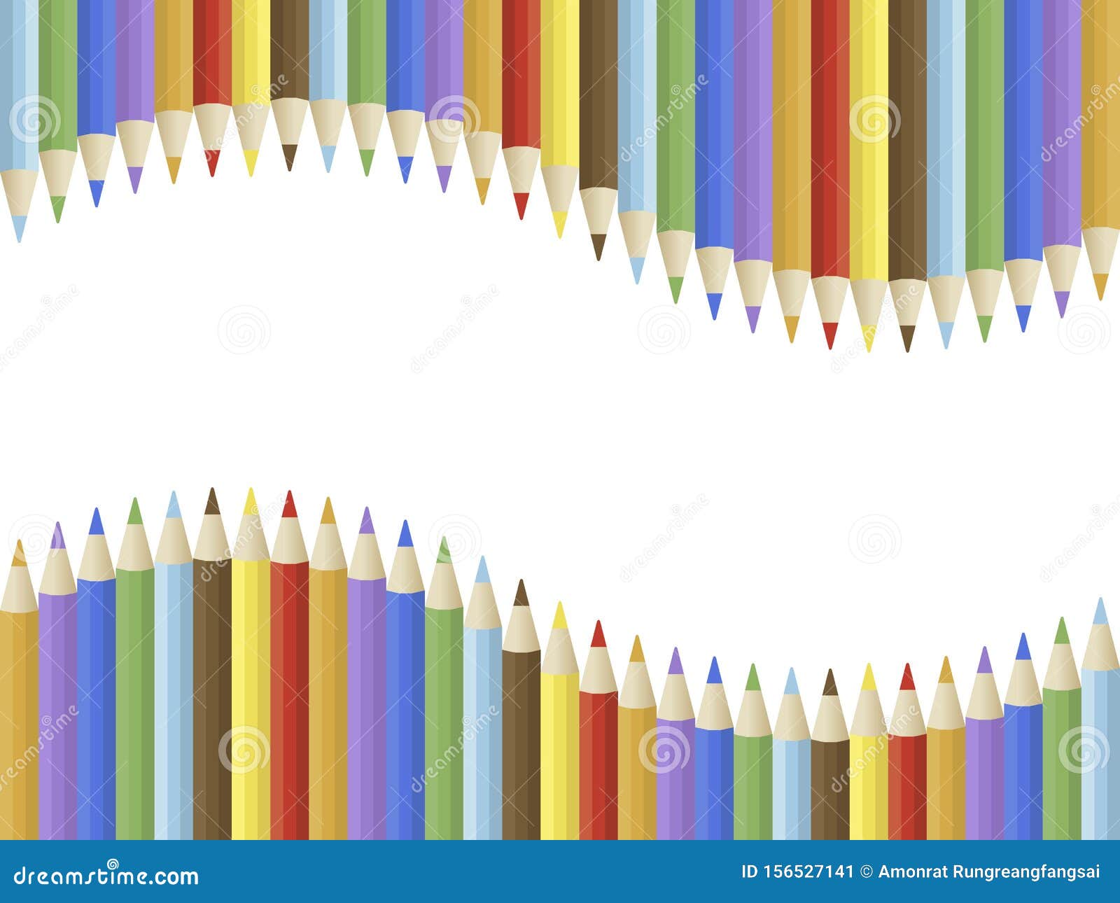 Back To School, Colored Pencil Poster Template Stock Vector ...