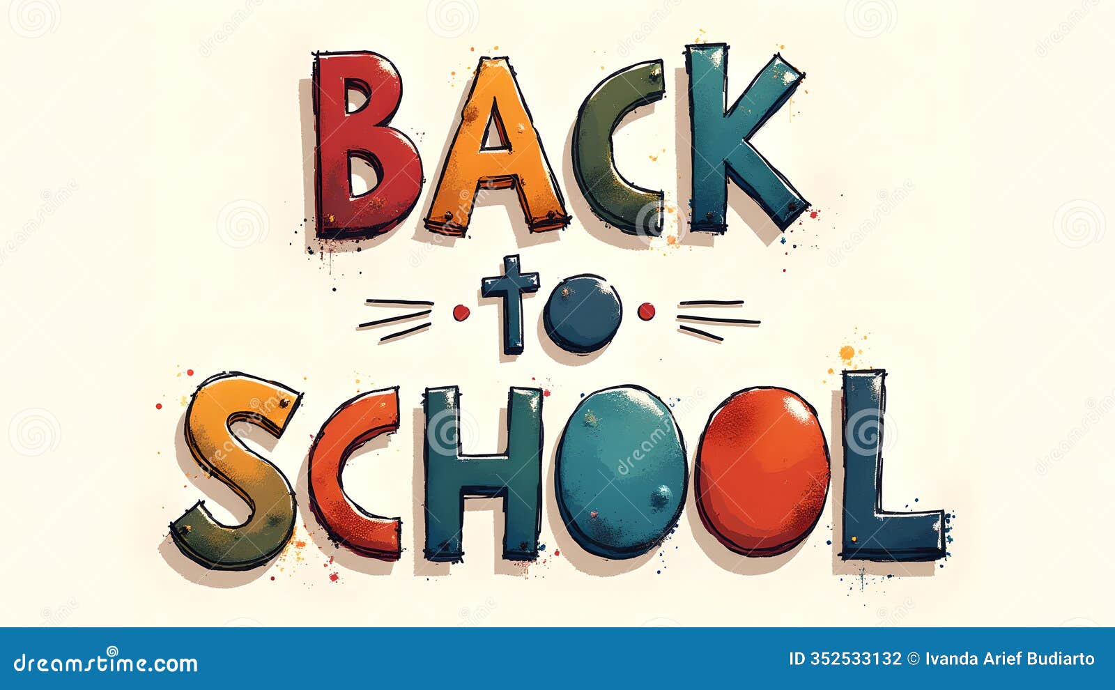 Back To School, Colorful Typography Design Stock Illustration ...