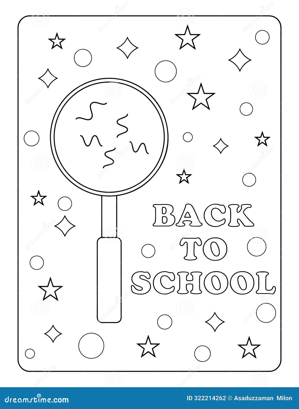 BACK TO SCHOOL COLORING BOOK for KIDS Stock Illustration - Illustration ...