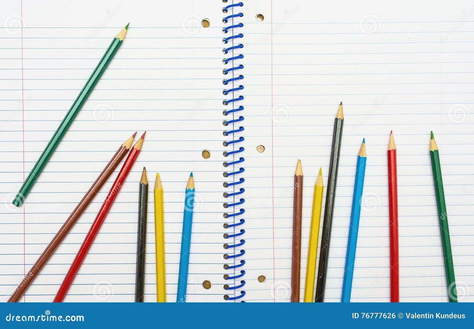 Back To School. Colour Pencils. Stationery. Notebook Stock Photo ...