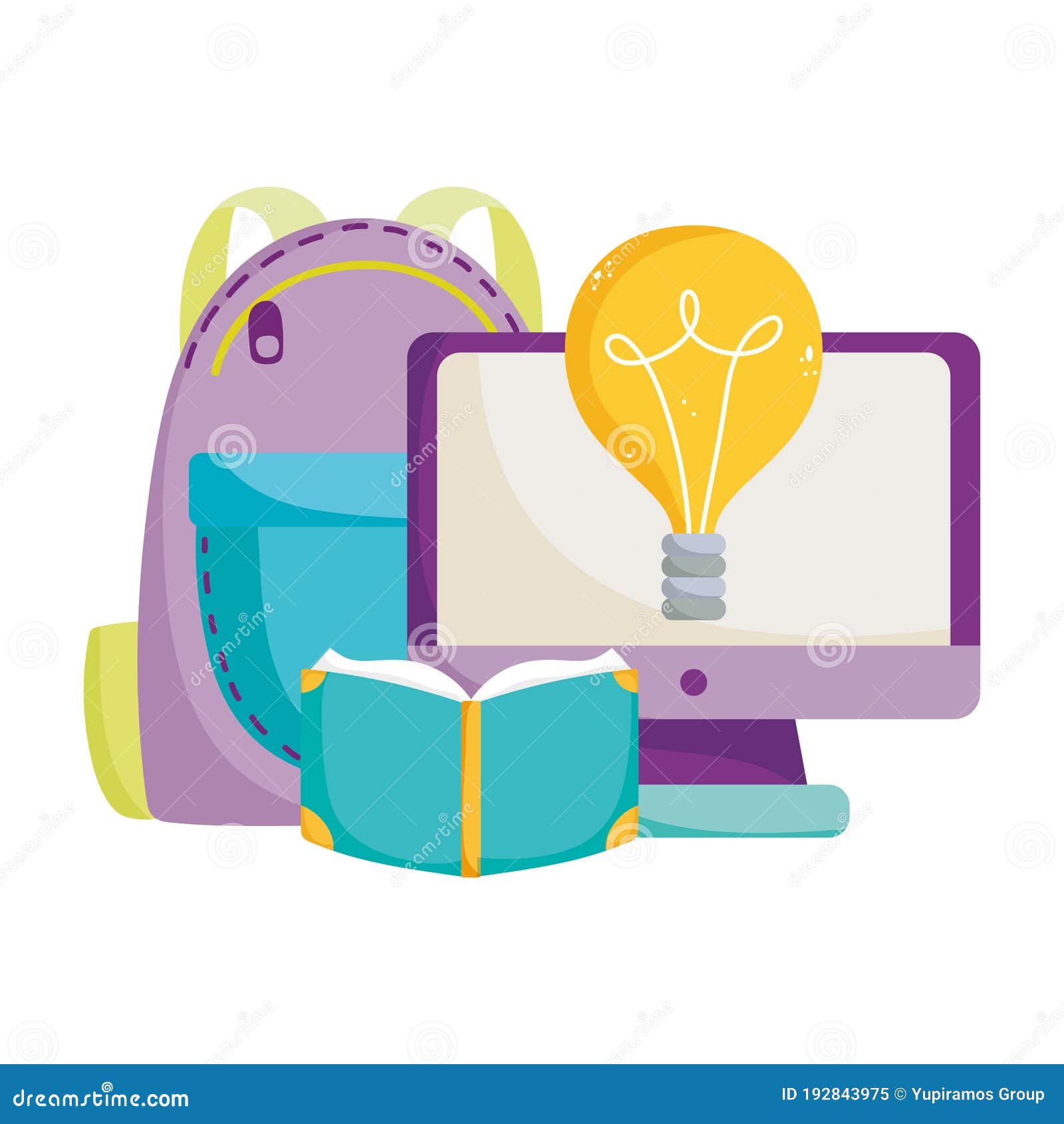 Back To School, Computer Book Backpack Idea Elementary Education ...