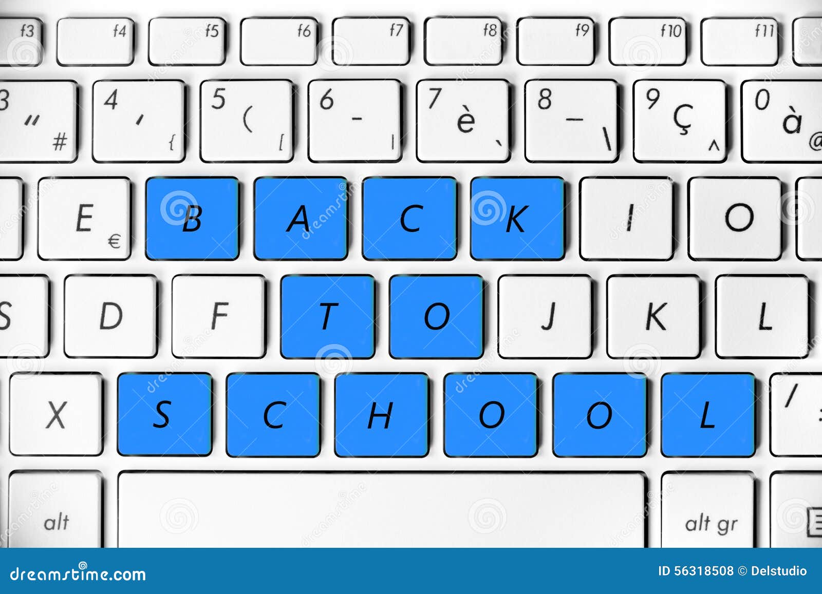 Back To School on a Computer Keyboard Stock Photo - Image of computer ...