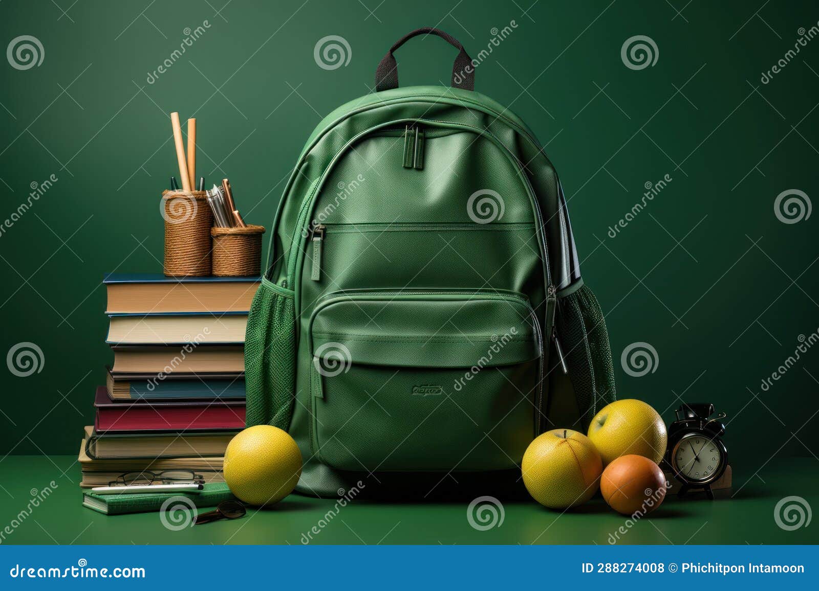 Back To School Concept with Backpack, Generative Ai Stock Illustration ...