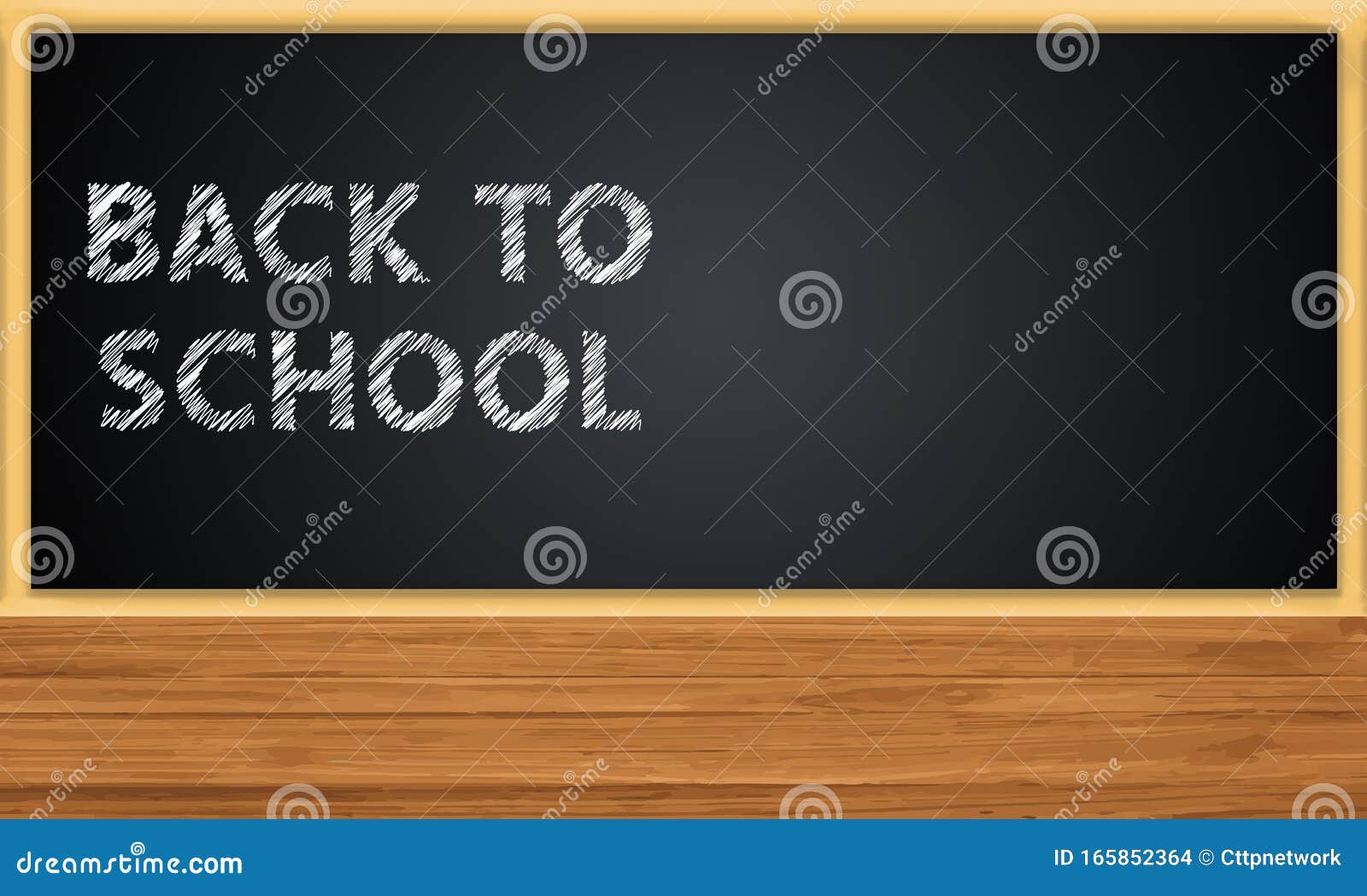 Back To School Concept on a Black Board Stock Illustration ...