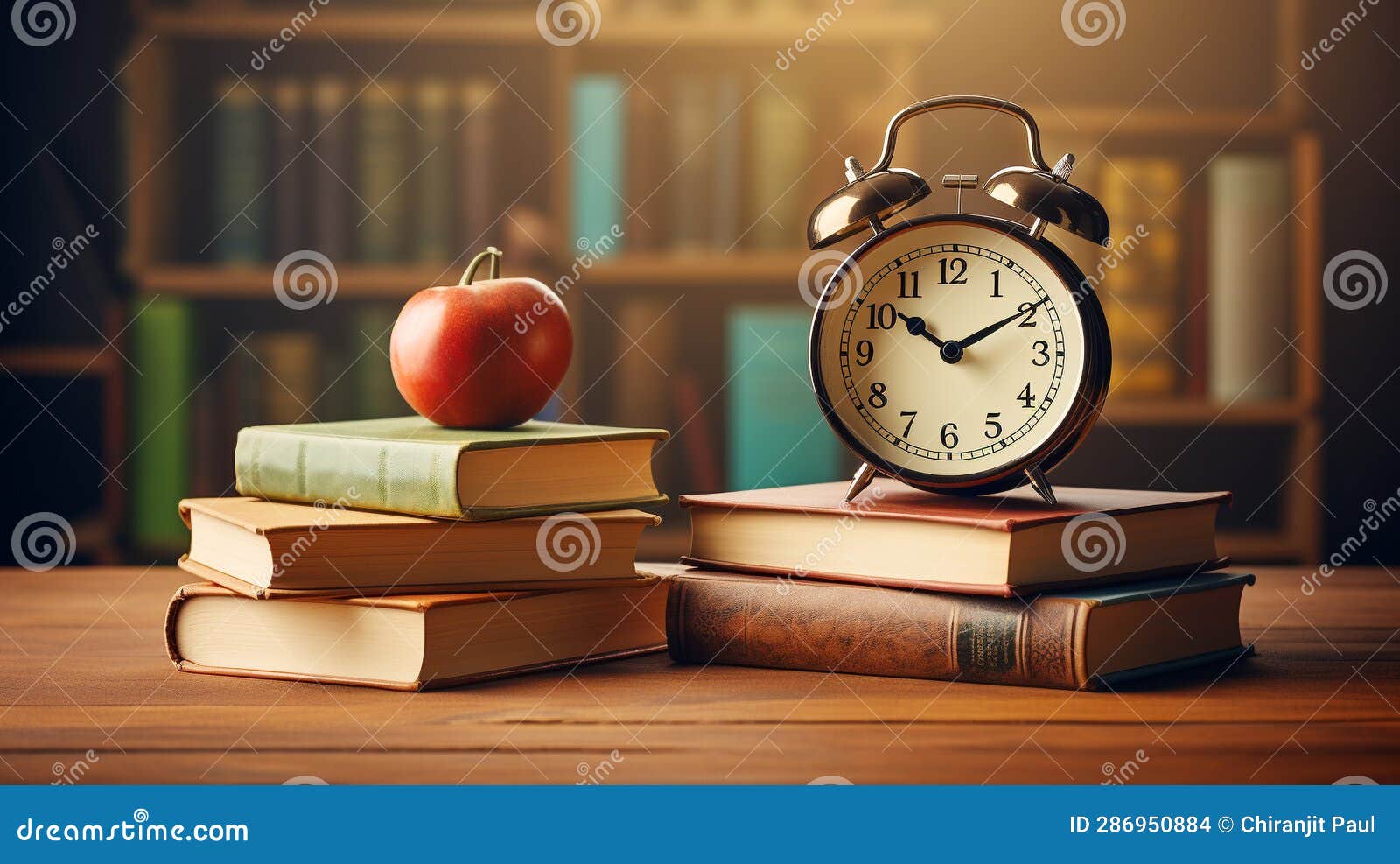 Back To School Concept with Book and Clock, Clock on Book Stock ...