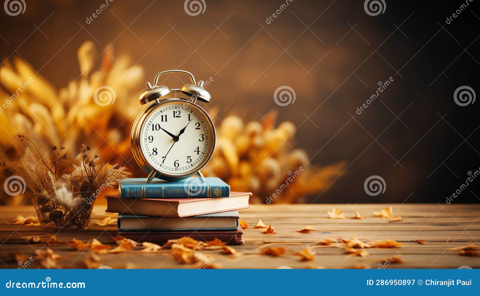 Back To School Concept with Book and Clock, Clock on Book Stock ...