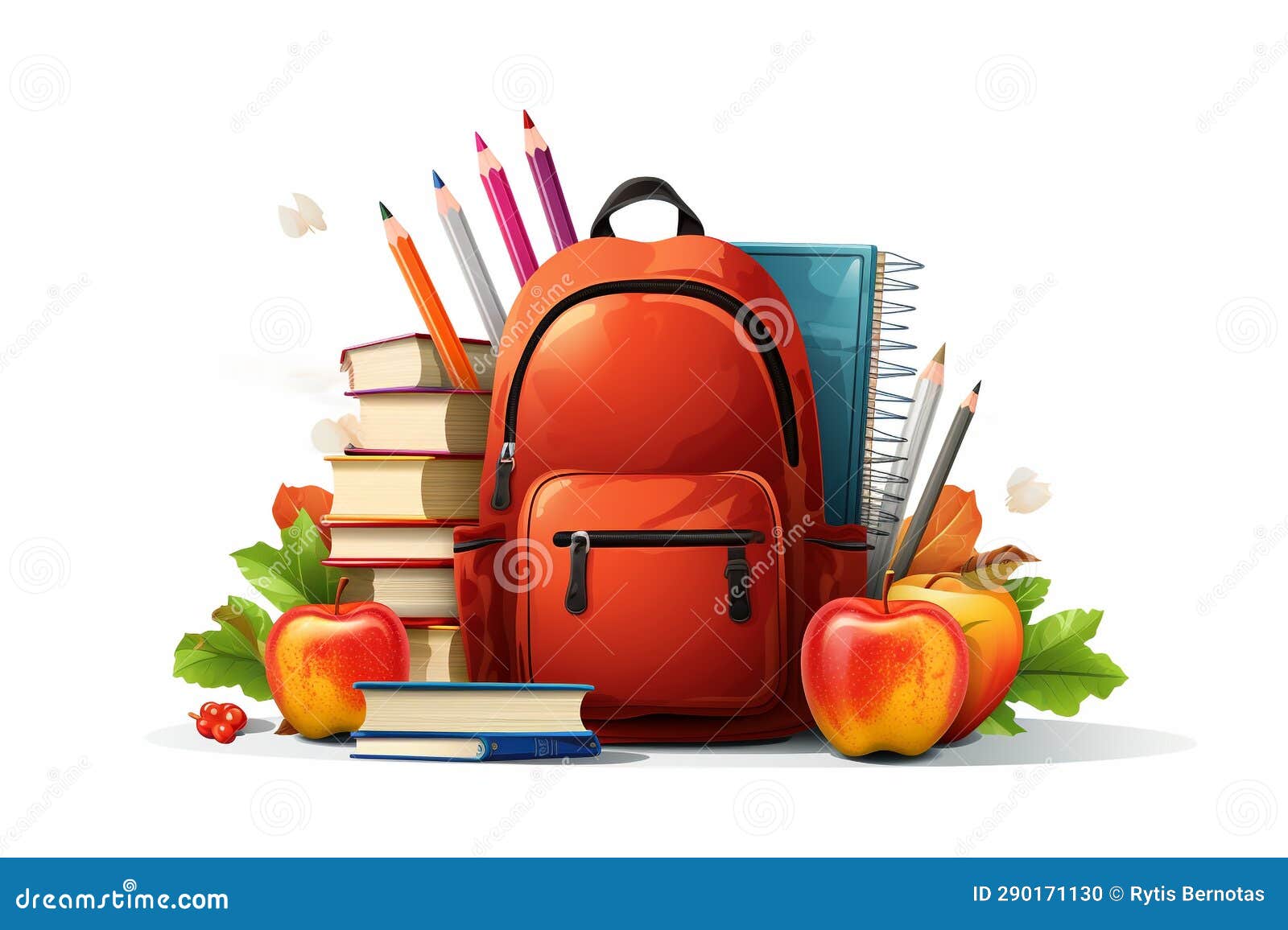 Back To School Concept of Clip Art Illustrations. Generative AI Stock ...