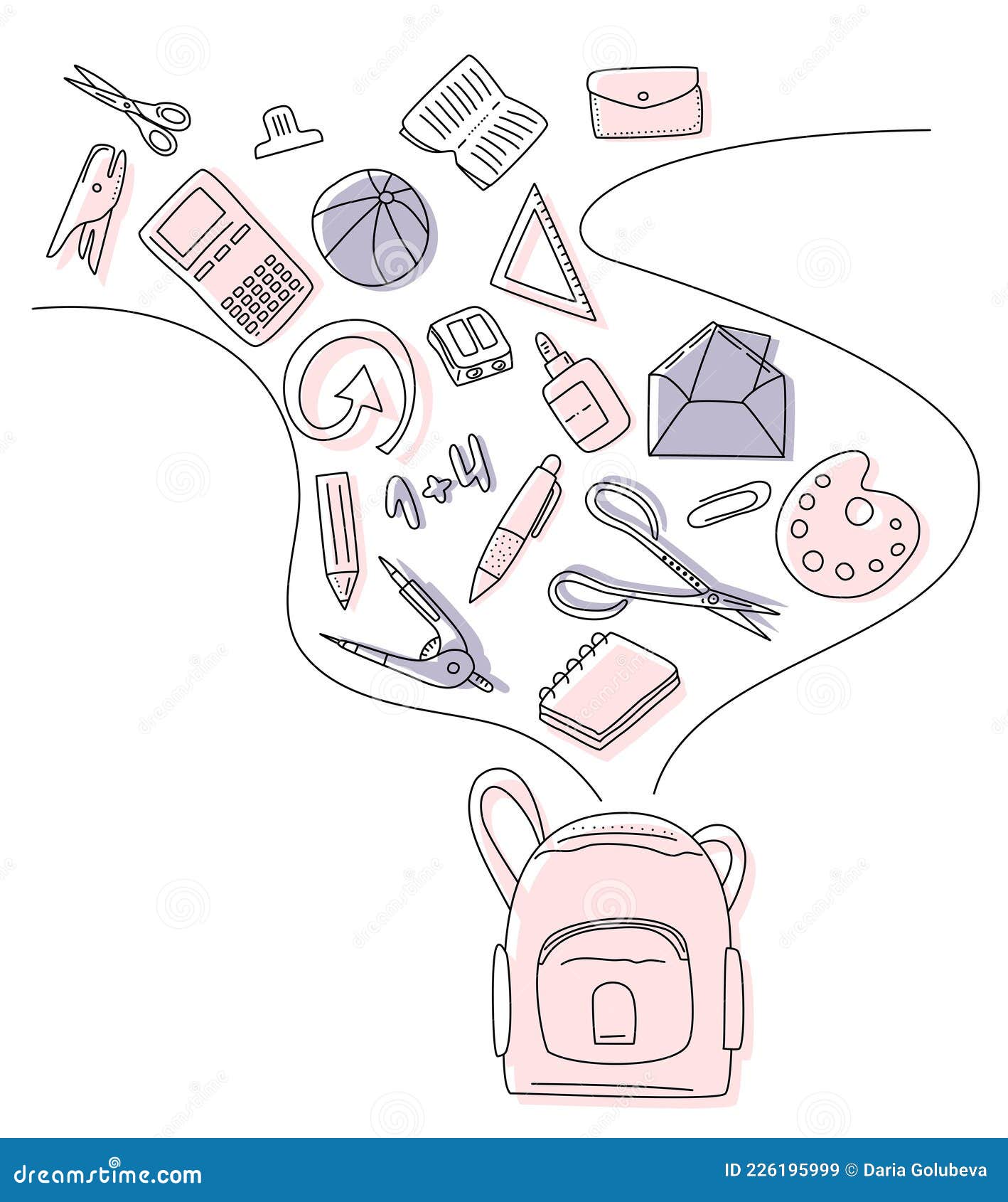 Back To School Concept with Different Size Diary,open,closed Note and ...