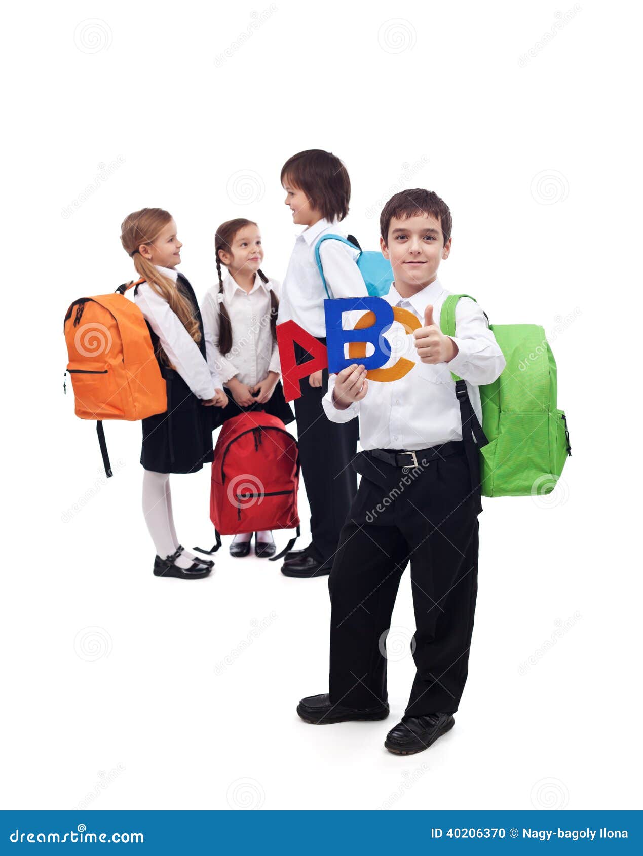 Back To School Concept with a Group of Kids Stock Photo - Image of ...