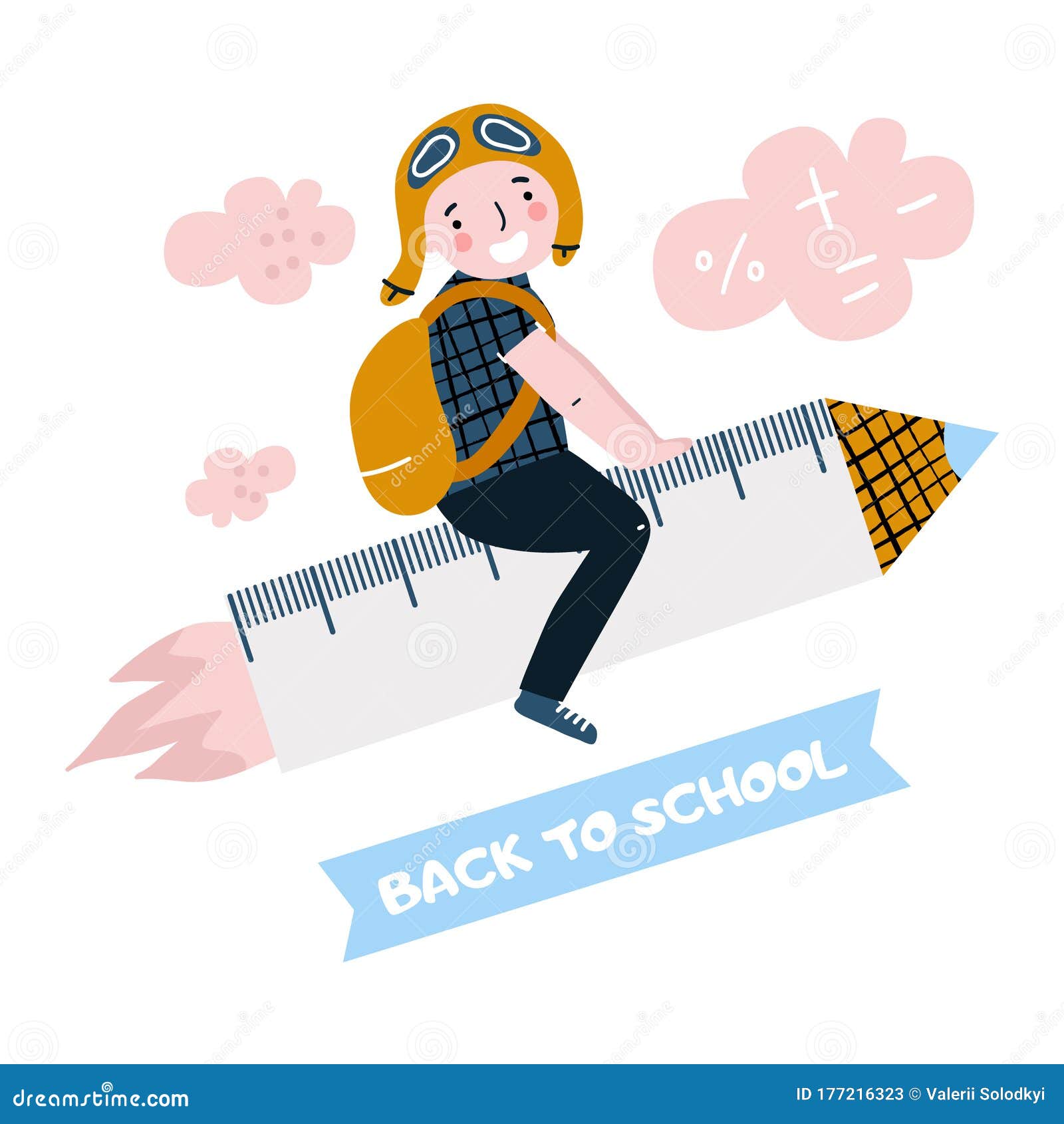 Back To School Concept. Happy Boy Rejoices To Return To School Stock ...