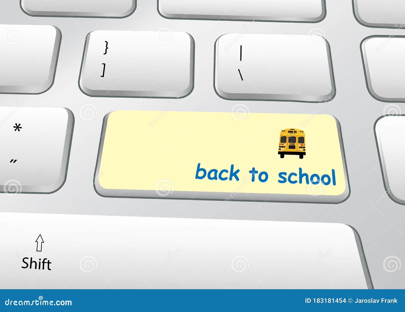 Back To School Concept PC Keyboard Vector Stock Vector - Illustration ...