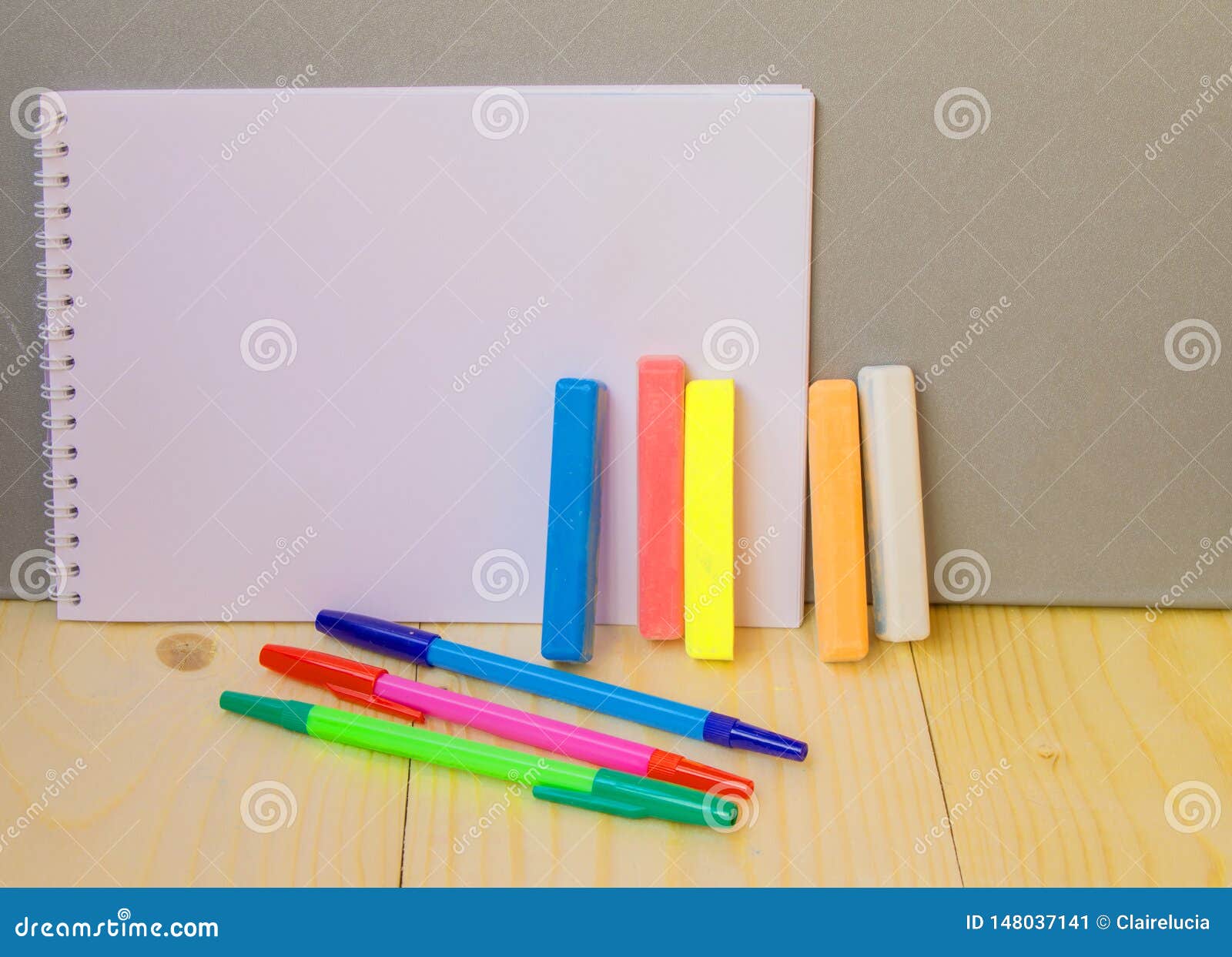 Back To School Concept, a Pen, Notepad, Chalk Stock Image - Image of ...