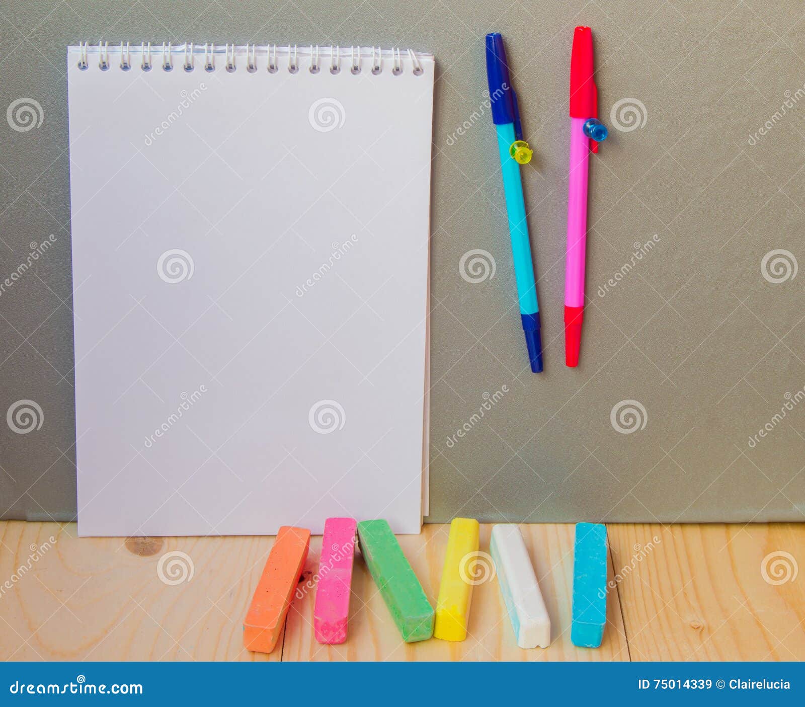 Back To School Concept, a Pen, Notepad, Chalk Stock Image - Image of ...