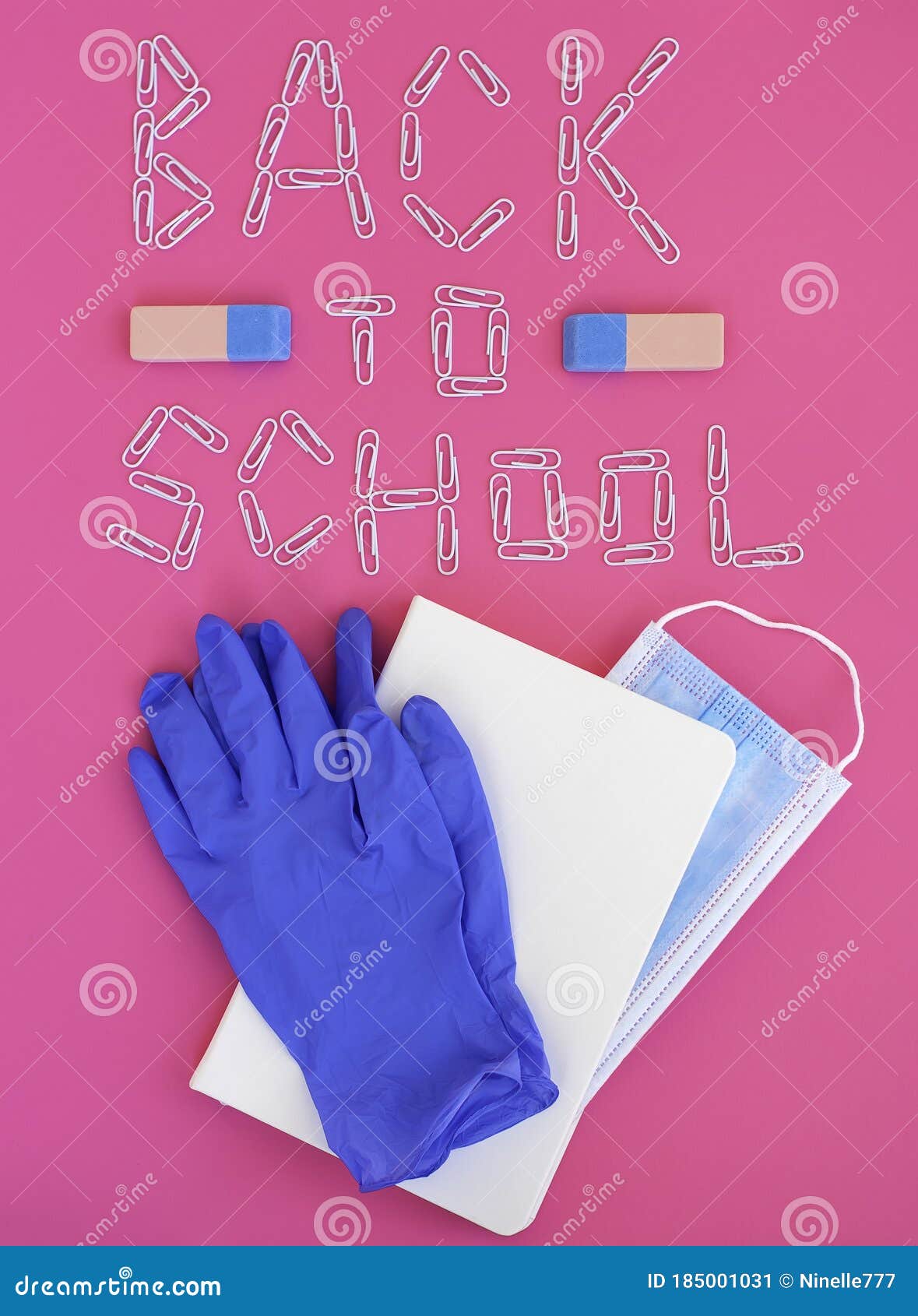 Back To School Concept Pink Background Stock Image - Image of design ...