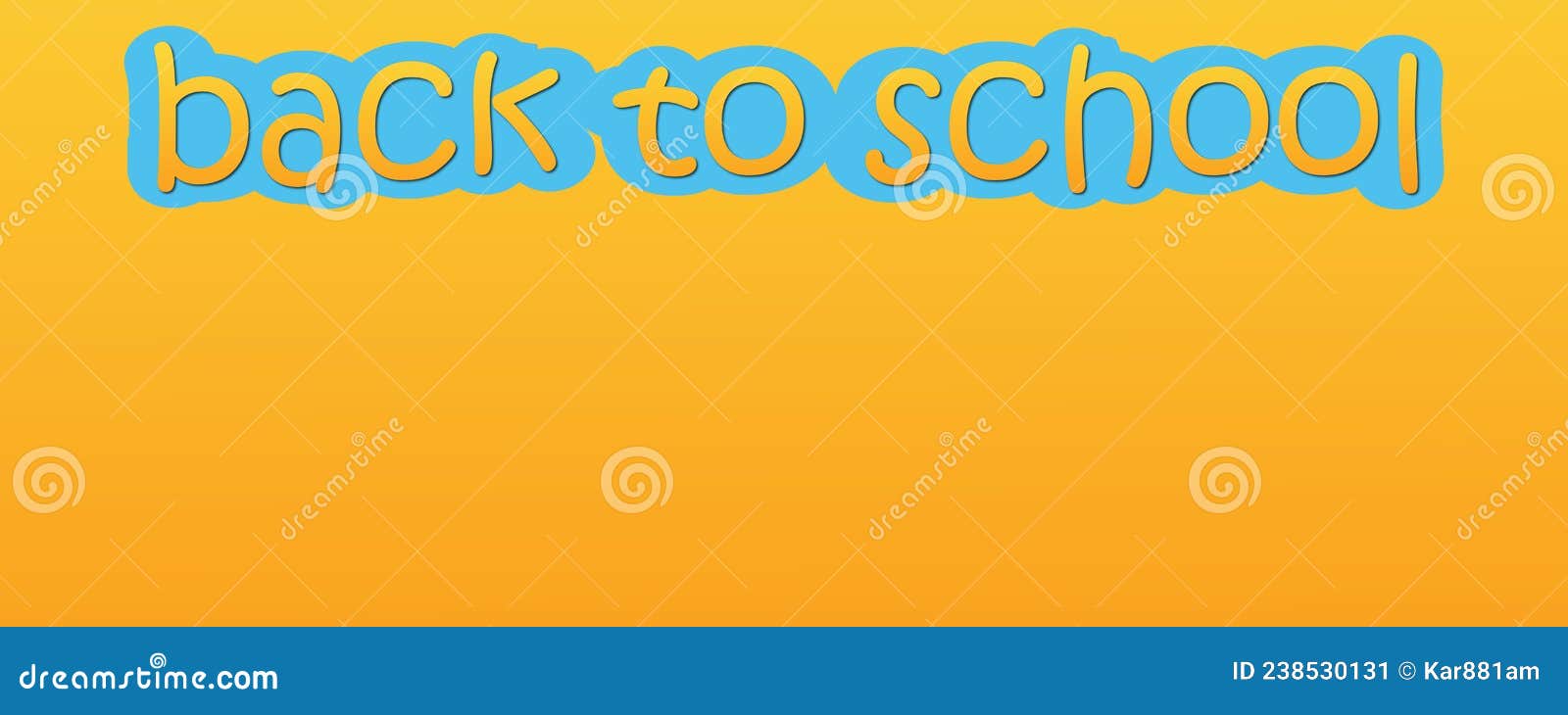 Back To School, Create Text on the Yellow Background Stock Illustration ...