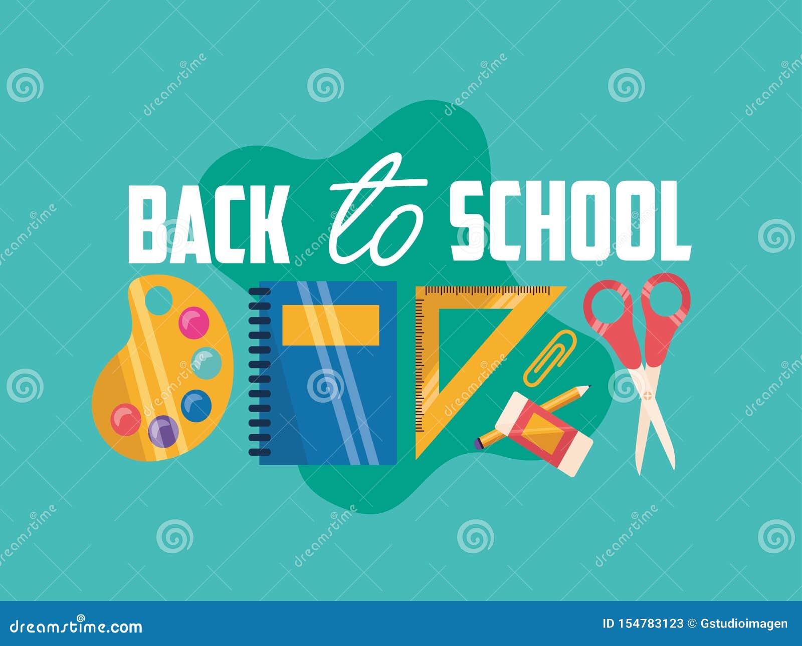 Back To School Vector Design Stock Illustration - Illustration of ...