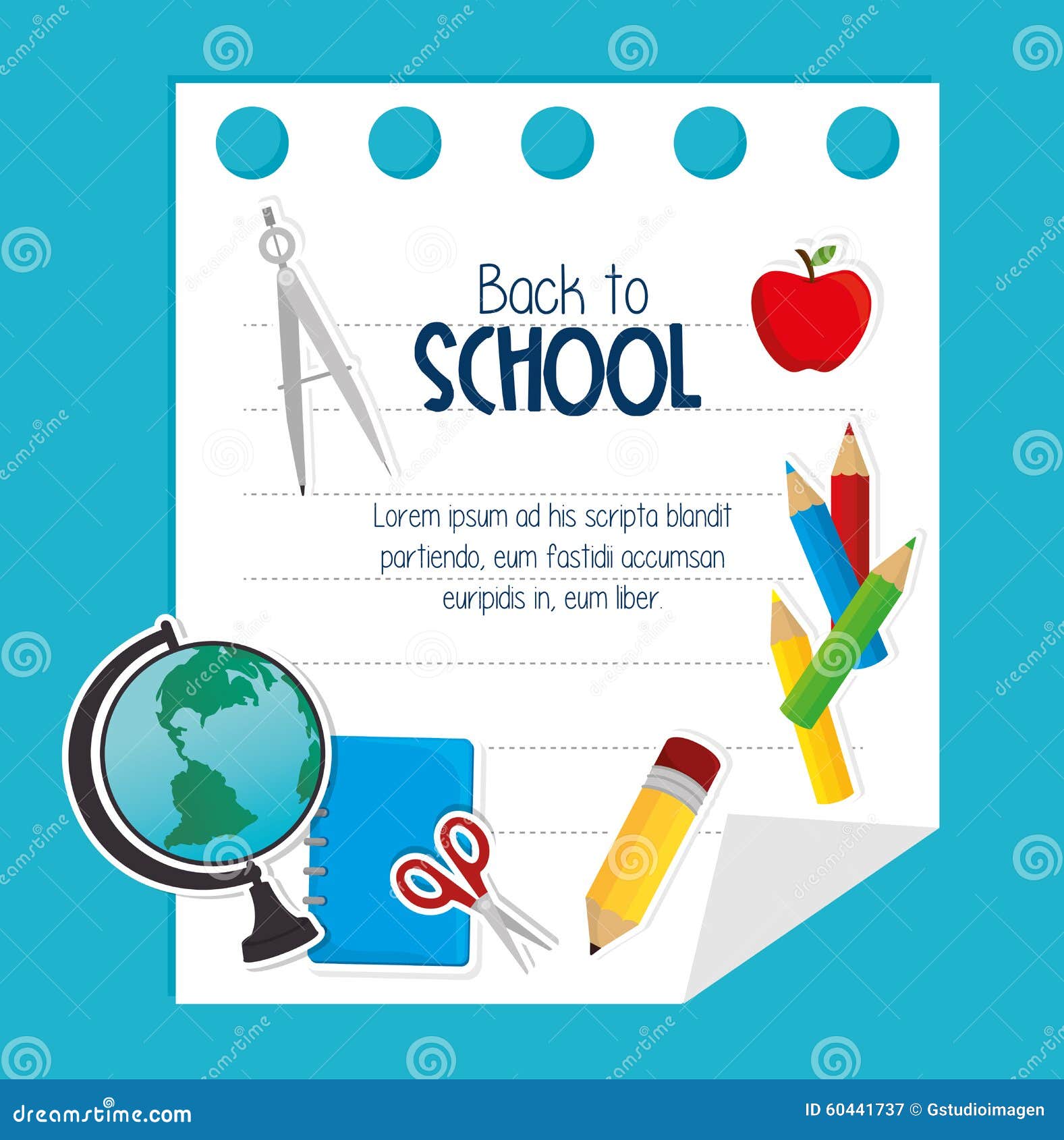 Back to school design. stock vector. Illustration of educational - 60441737