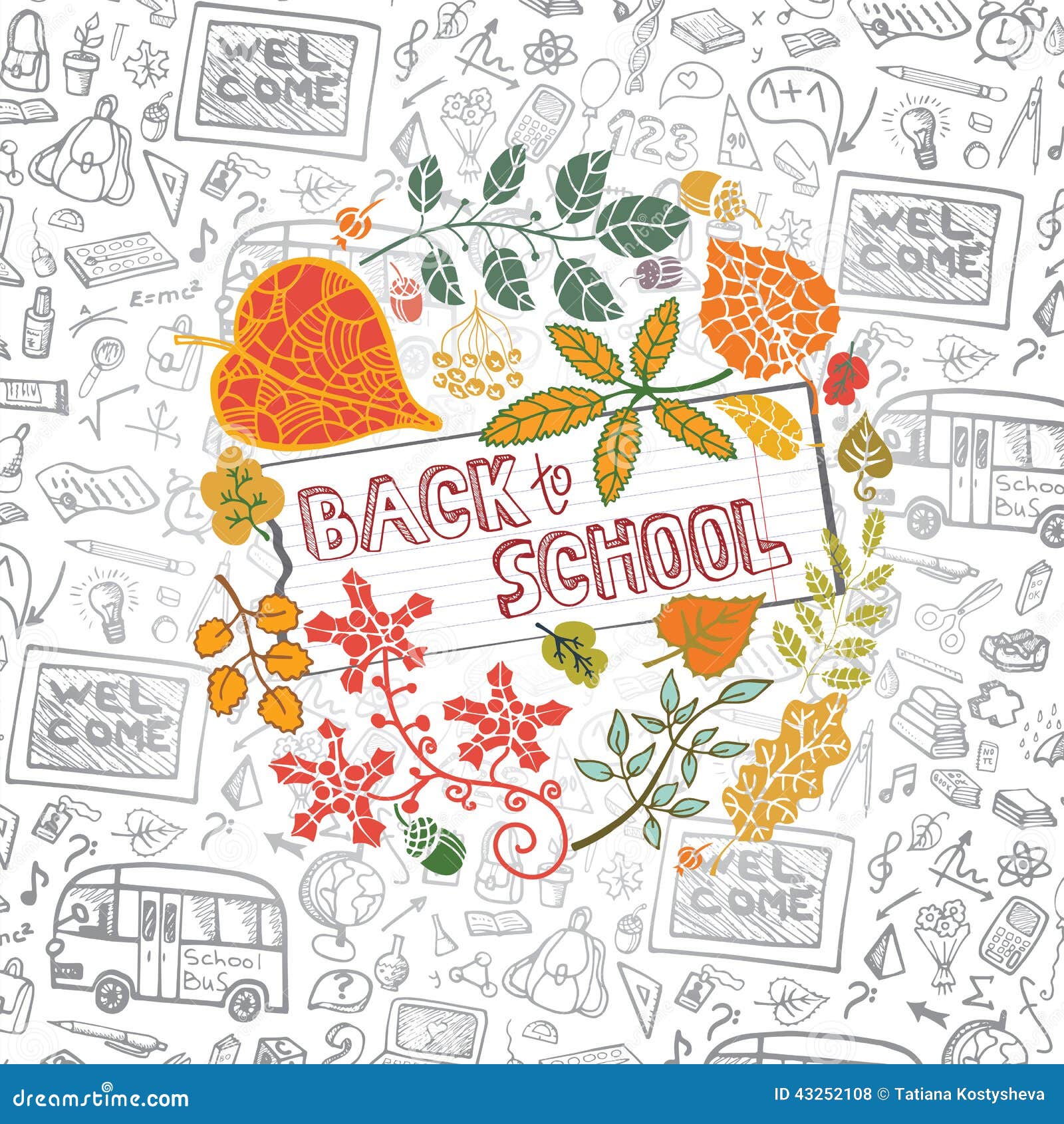 Back To School Design Template Stock Vector - Illustration of sketch ...