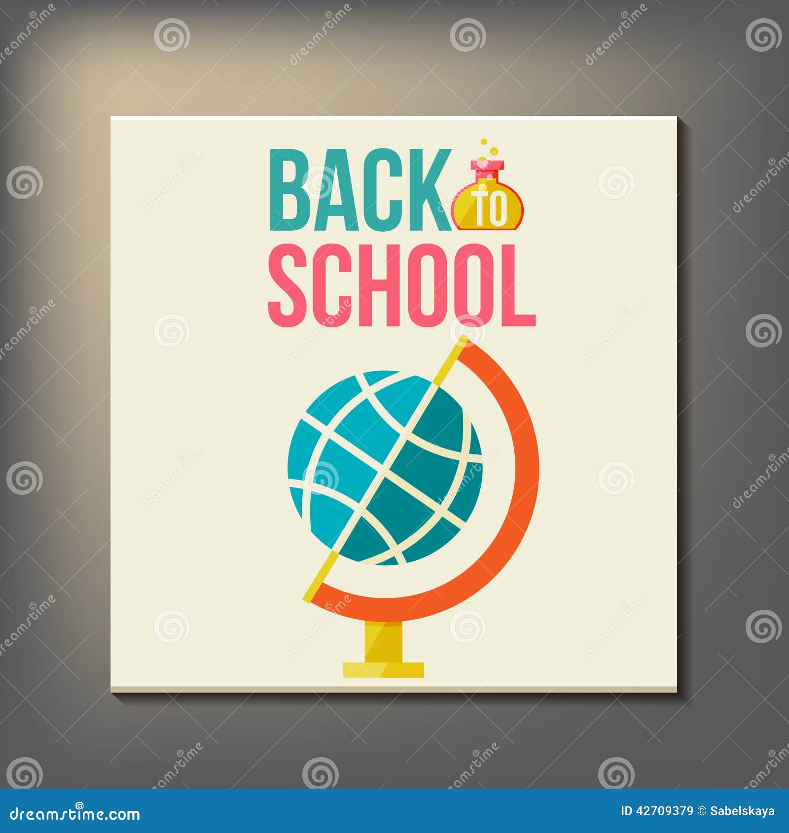 Back To School Design Template Stock Vector - Illustration of brown ...