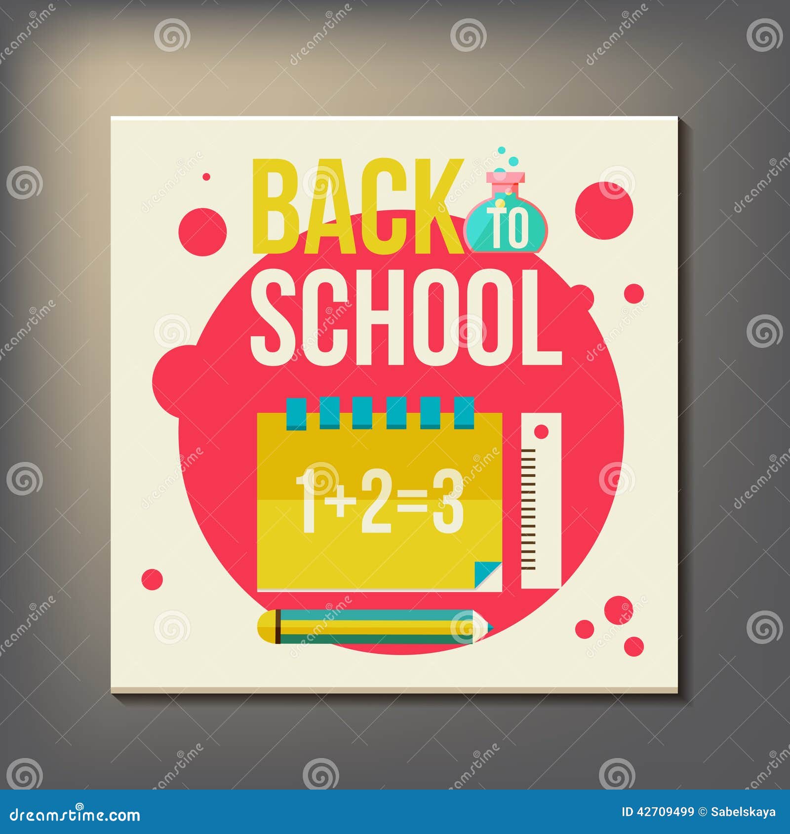 Back To School Design Template Stock Vector - Illustration of class ...