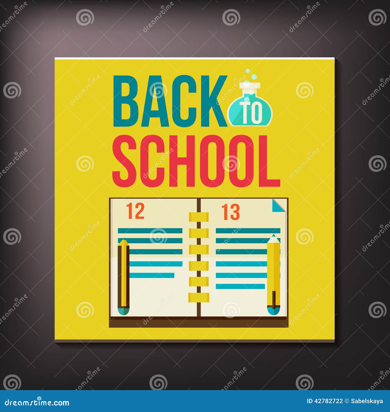 Back To School Design Template Stock Vector - Illustration of chalk ...
