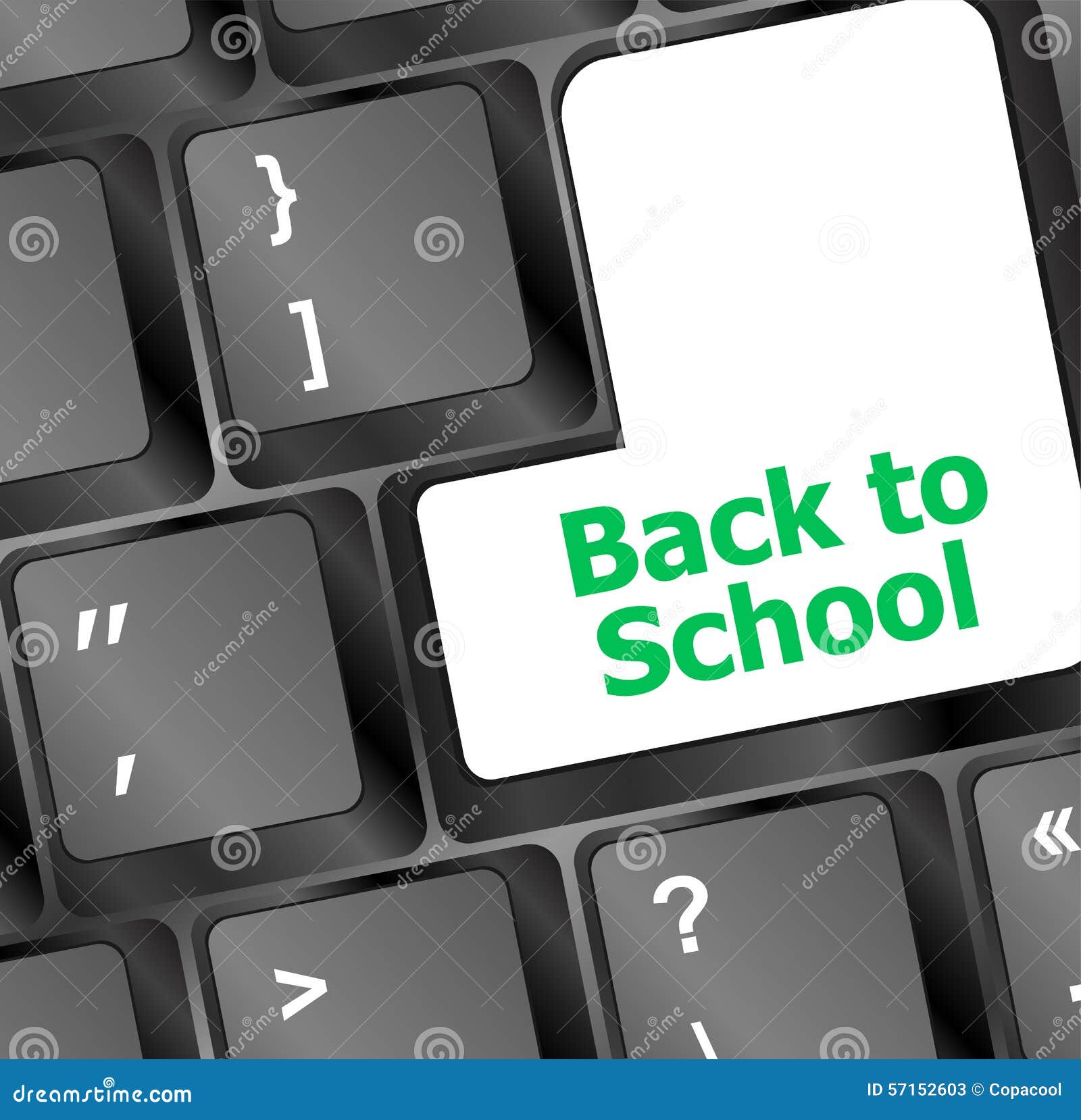 Back To School, Education Concept: Computer Keyboard Stock Illustration ...