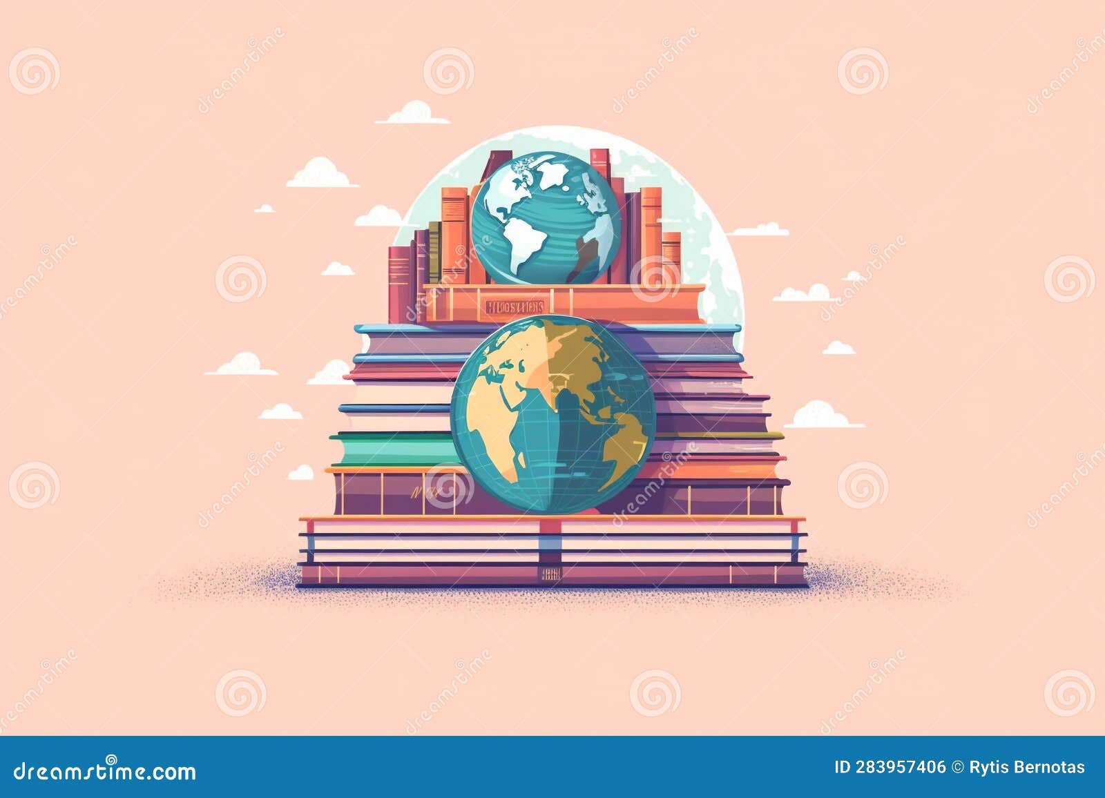Abstract Knowledge and Education Concept Illustration. Generative AI ...