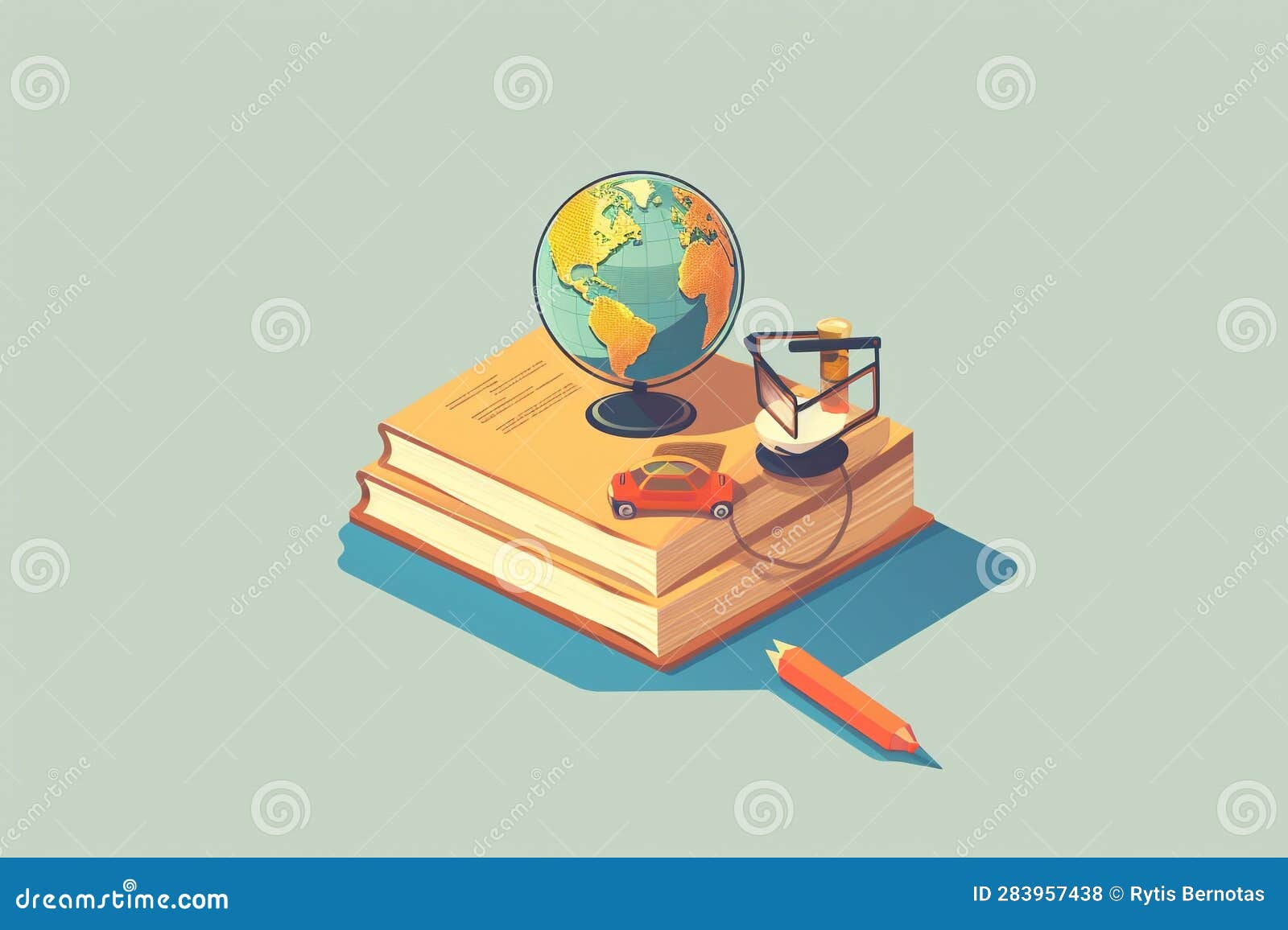 Abstract Knowledge and Education Concept Illustration. Generative AI ...