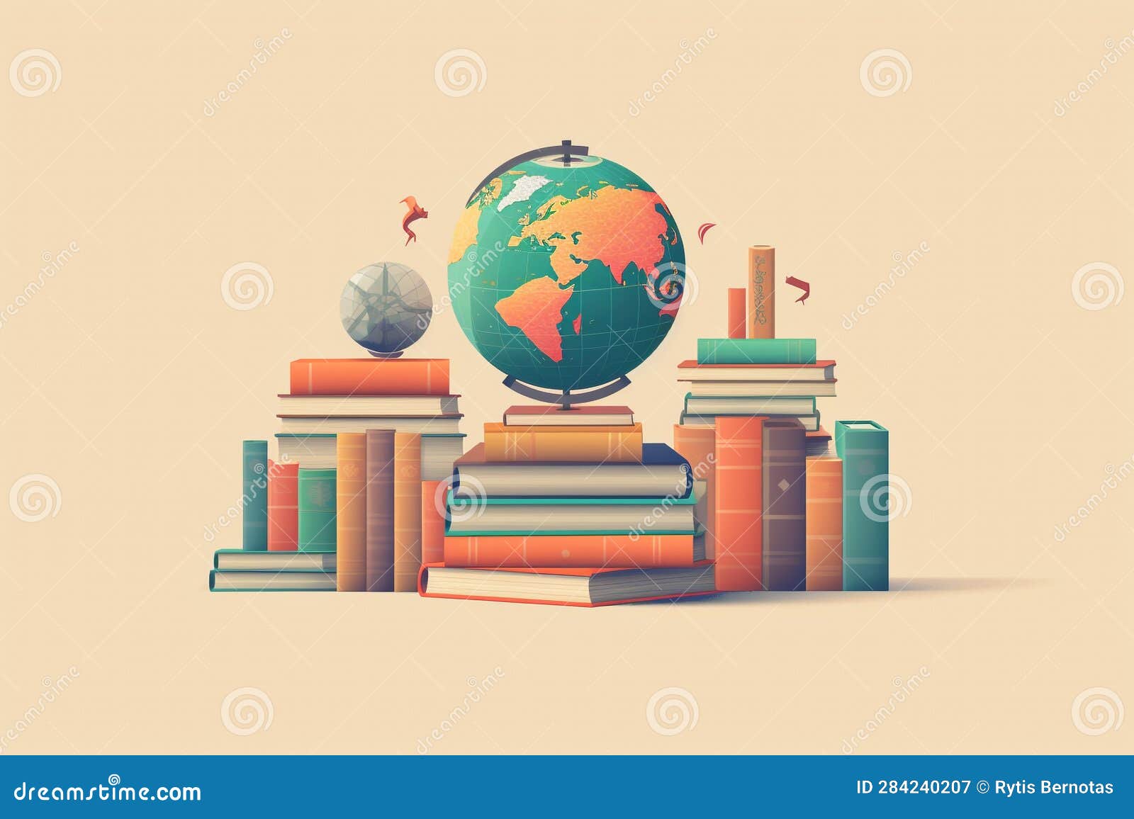 Abstract Knowledge and Education Concept Illustration. Generative AI ...