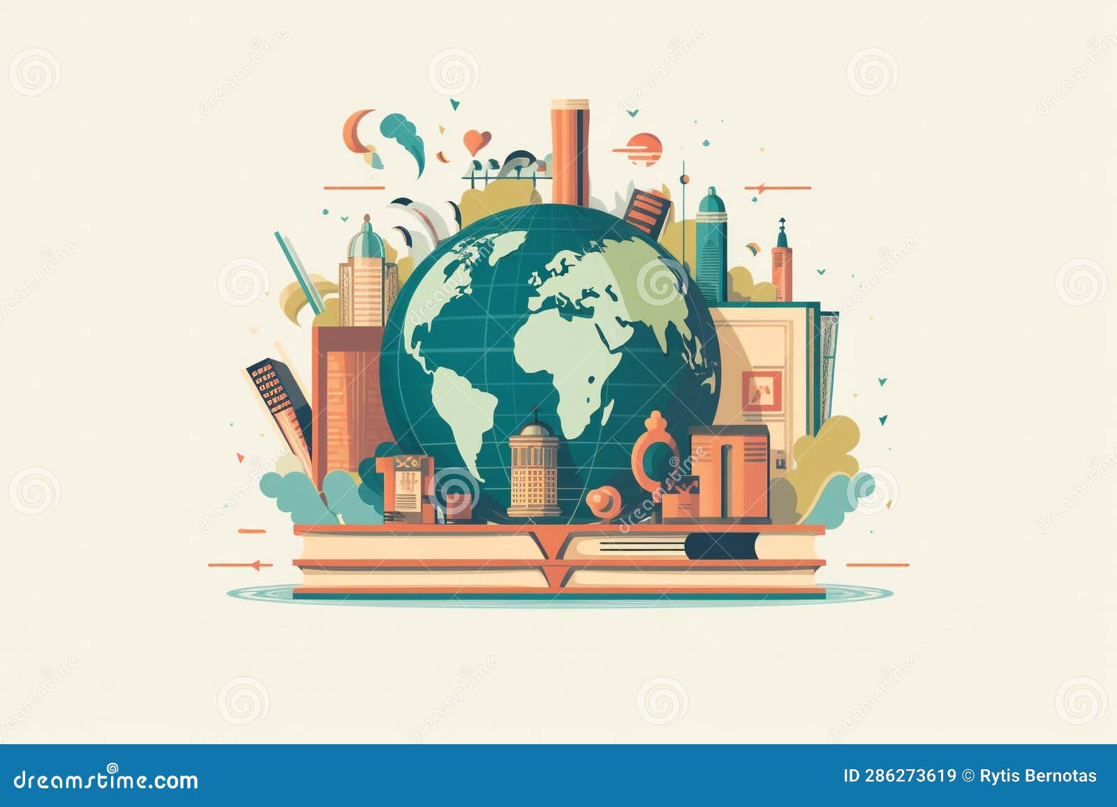 Abstract Knowledge and Education Concept Illustration. Generative AI ...