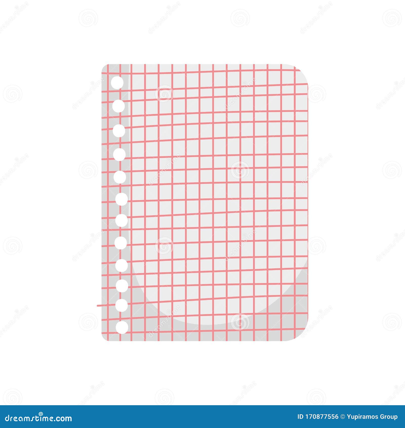 Back To School Education Notebook and Paper Grid Sheet Stock Vector ...
