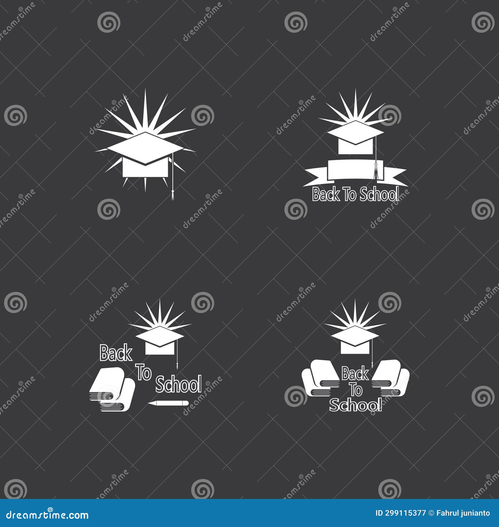 Back To School Education University Logo Design Illustration Stock ...