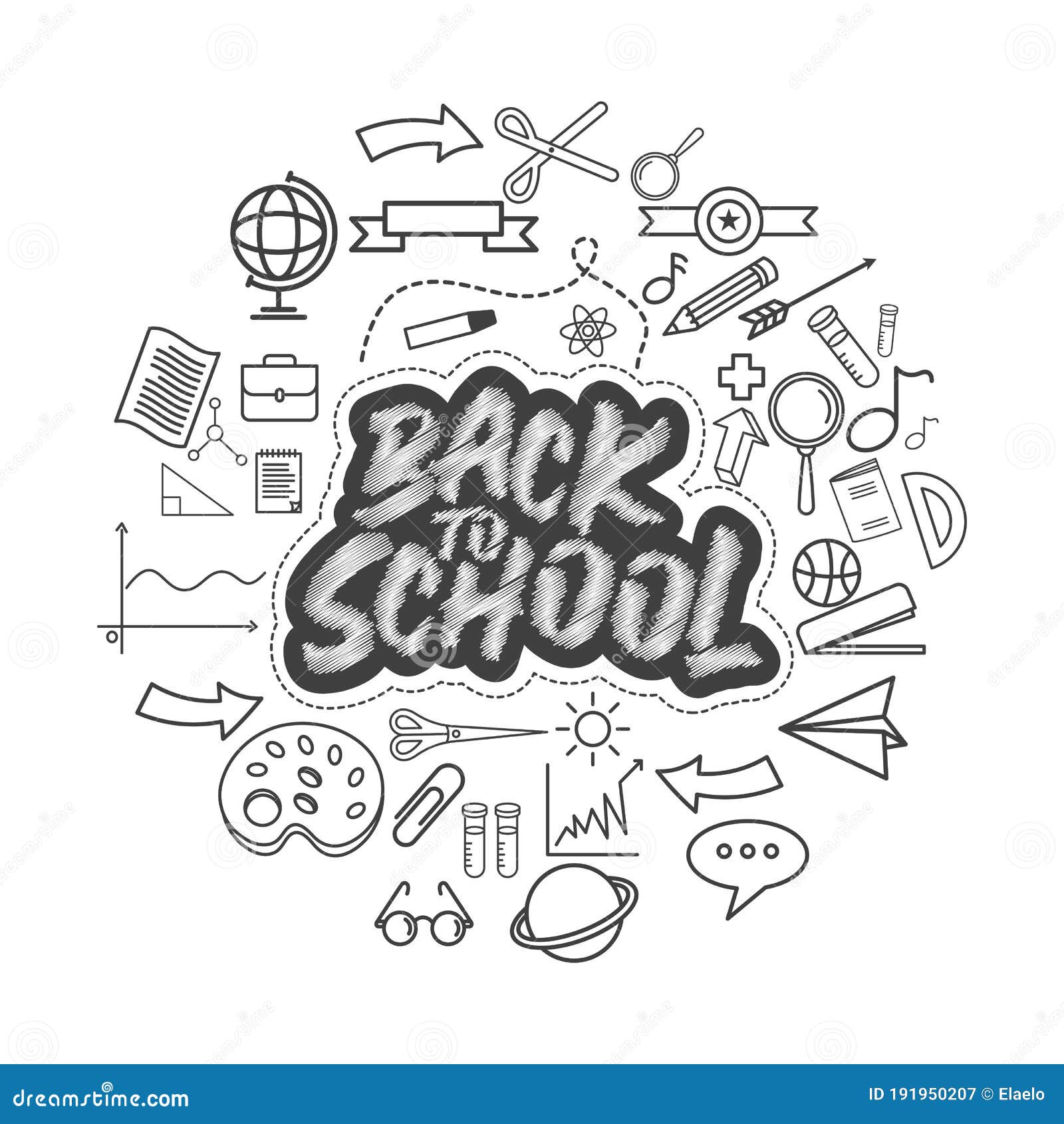 Back To School Element Icon Vector Stock Vector - Illustration of ...