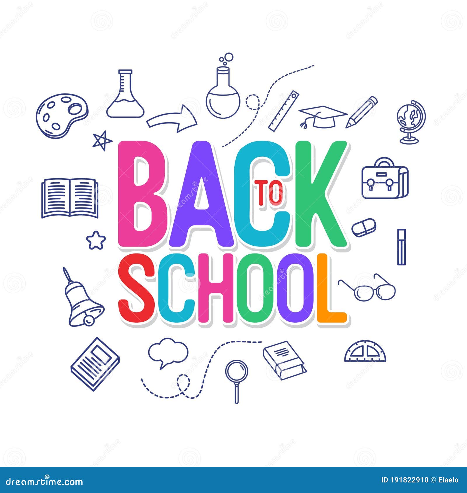 Back To School Element Icon Vector Stock Vector - Illustration of ...