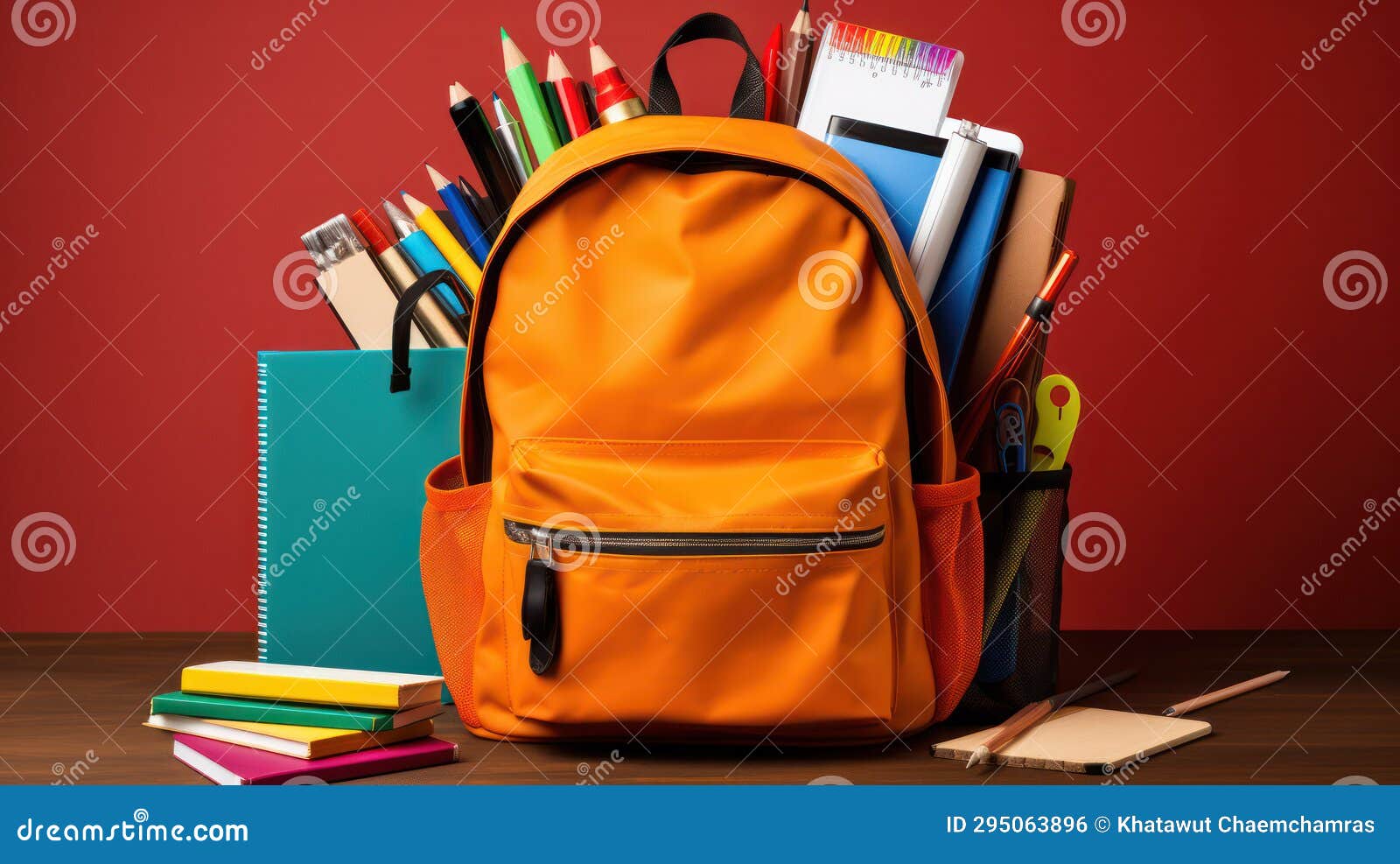 Back-to-School Essentials - Backpacks and Educational Supplies Arranged ...