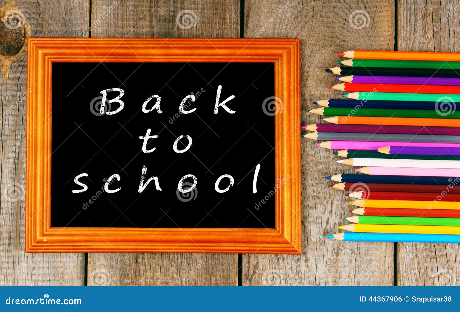 Back To School. Frame and Pencils Stock Photo - Image of note ...