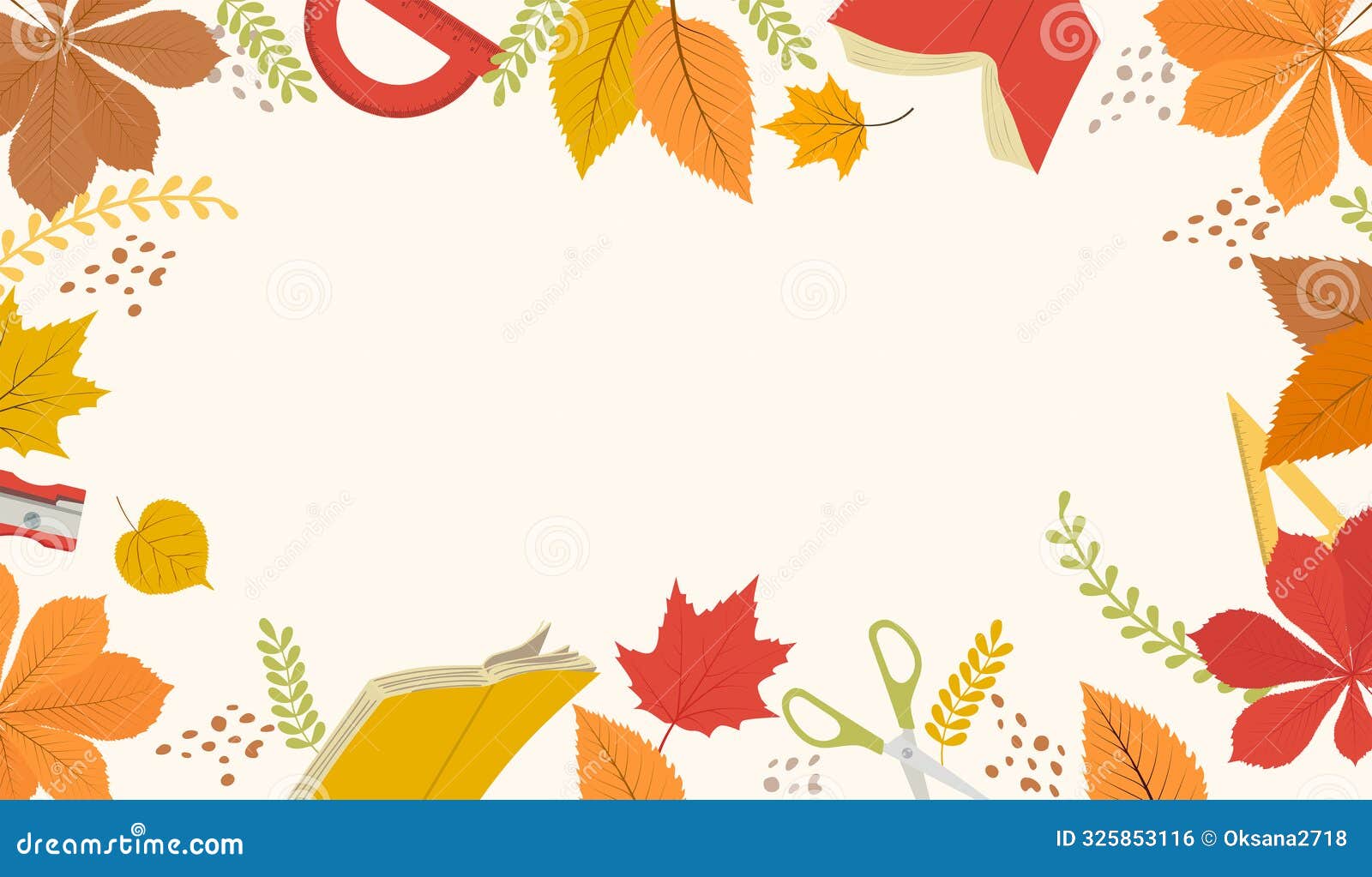 Back To School Frame Template Stock Illustration - Illustration of ...