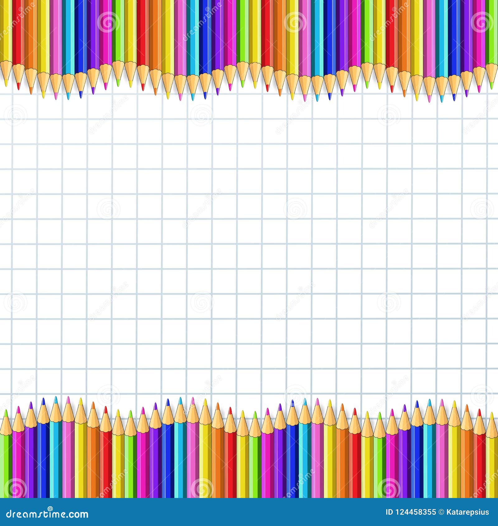 Back To School Framework Template with Empty Copy Space Stock Vector ...