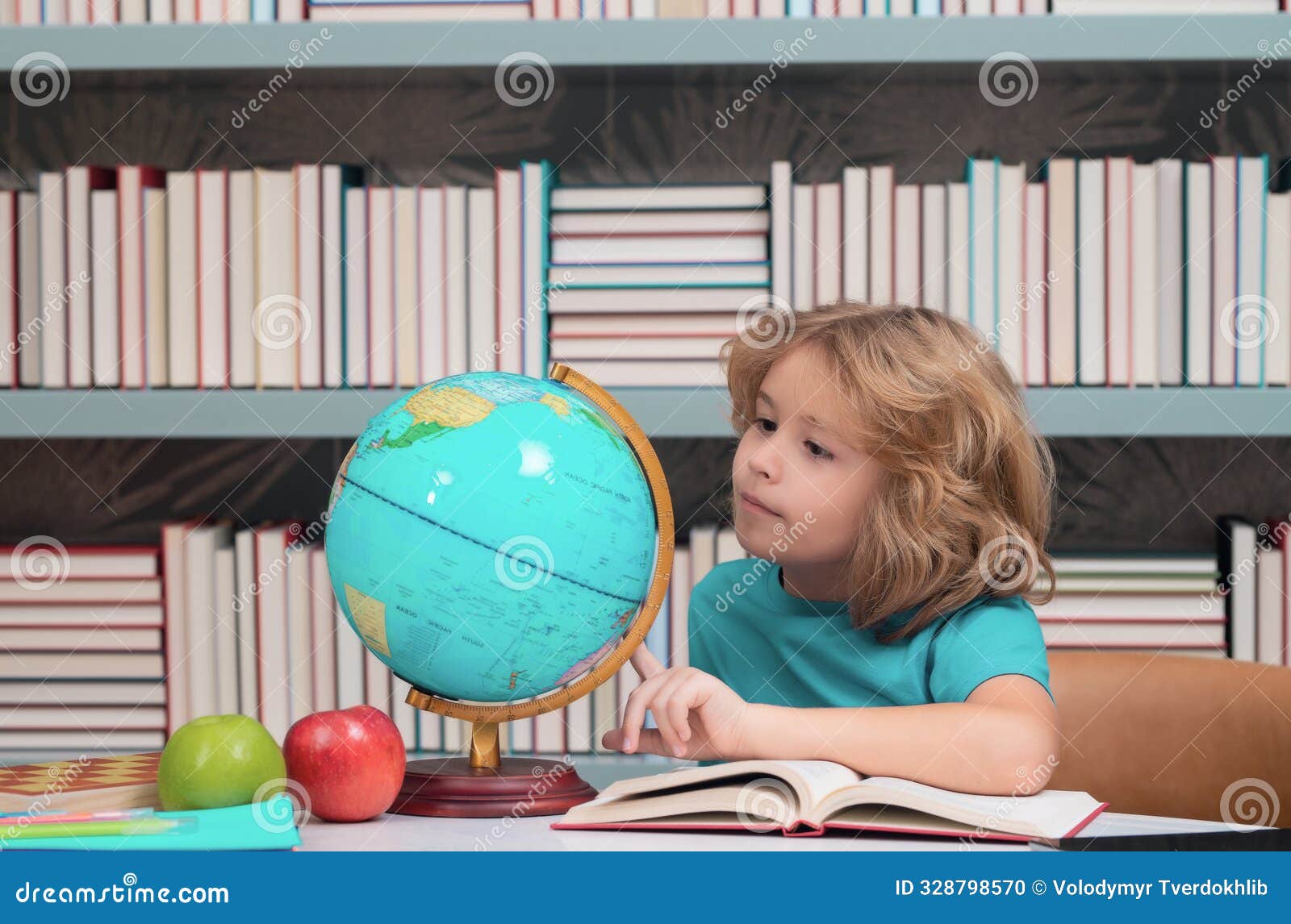 Back To School. Funny Little Boy from Elementary School with Book ...